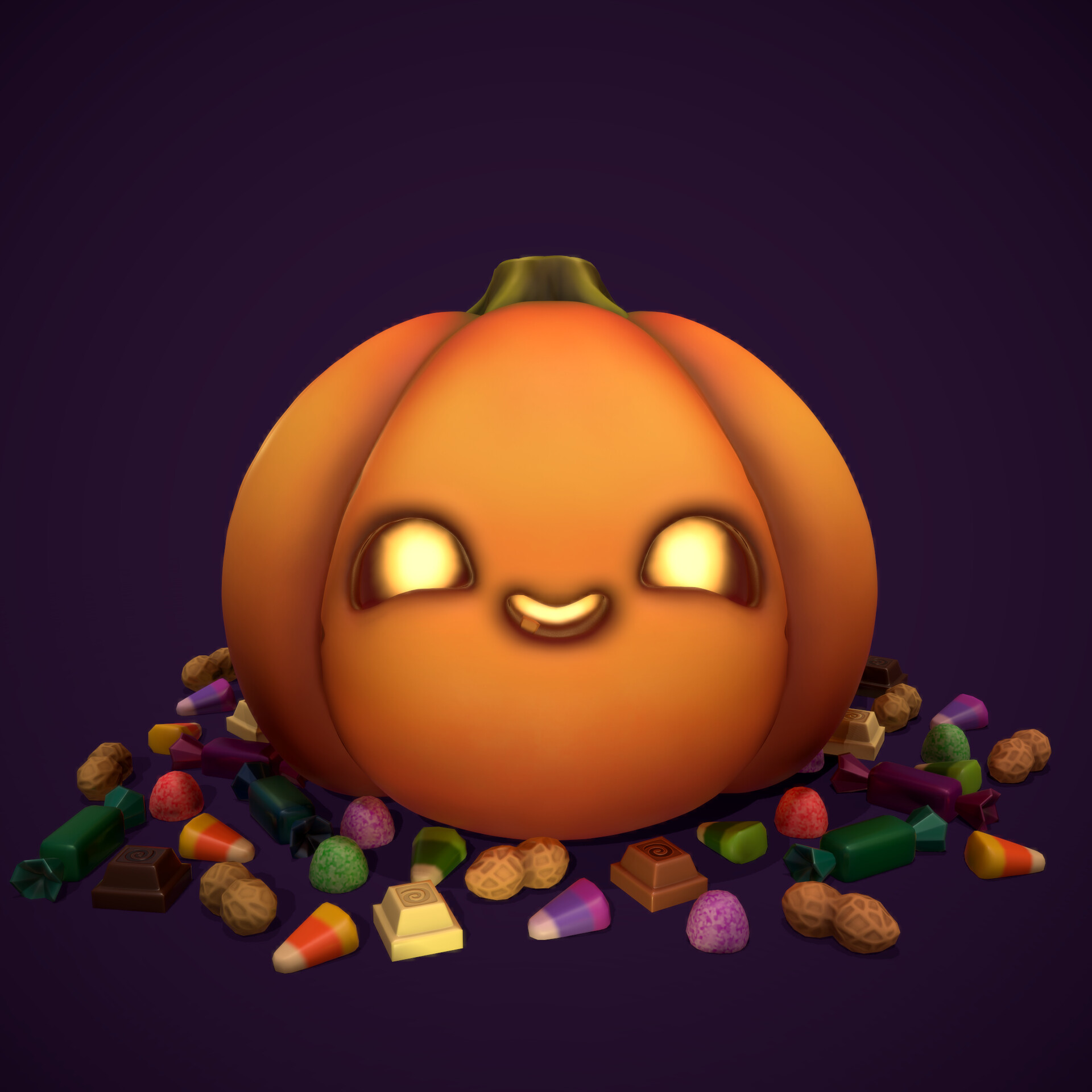 ArtStation - Cute Little Jack O’Lantern