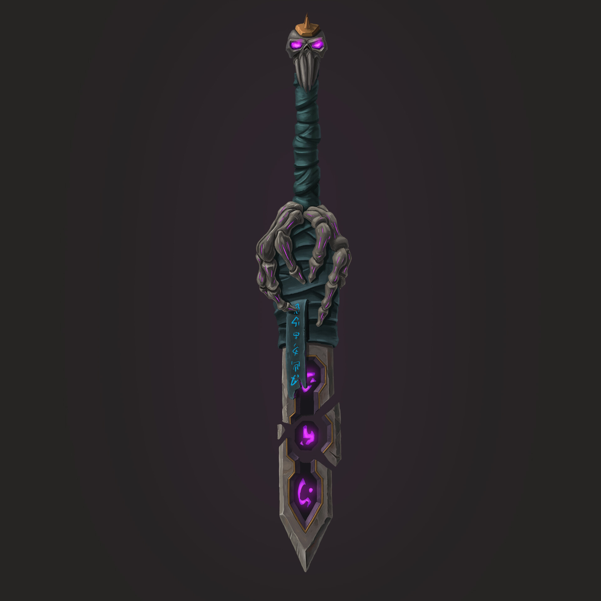 ArtStation - Dagger "The grip of death".