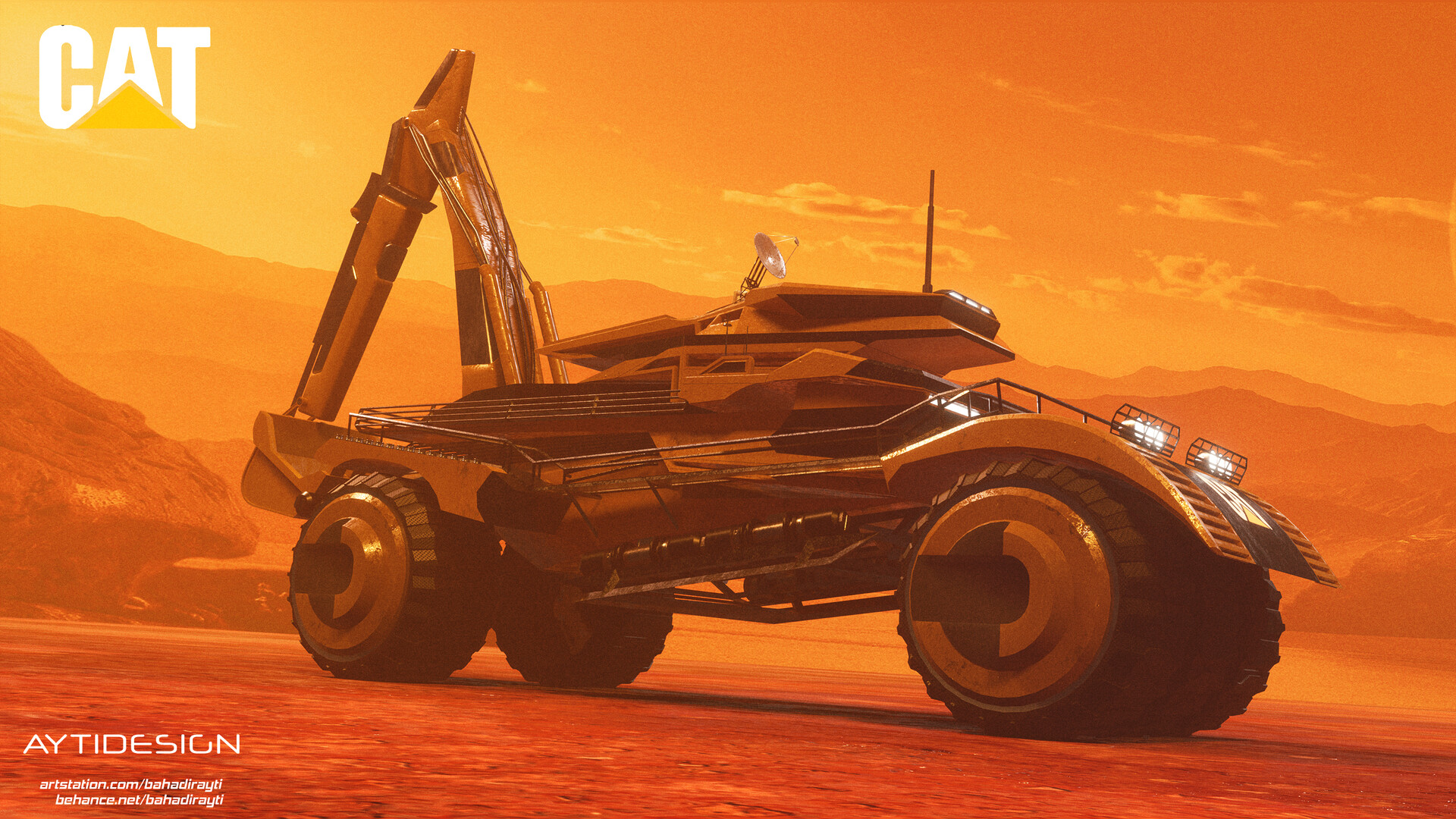 ArtStation - CAT EXCAVATION MARS CONCEPT