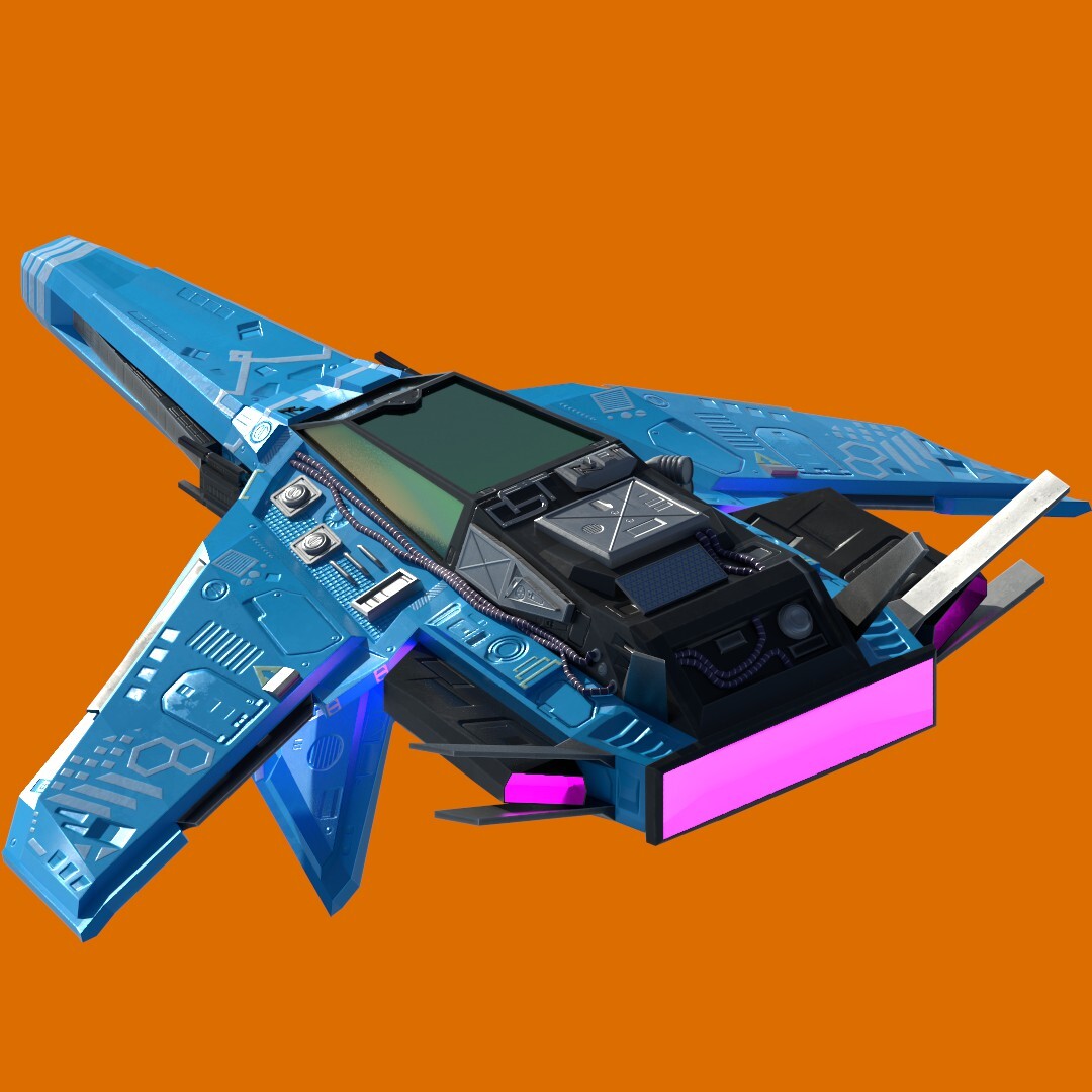 ArtStation - Fighter class starship