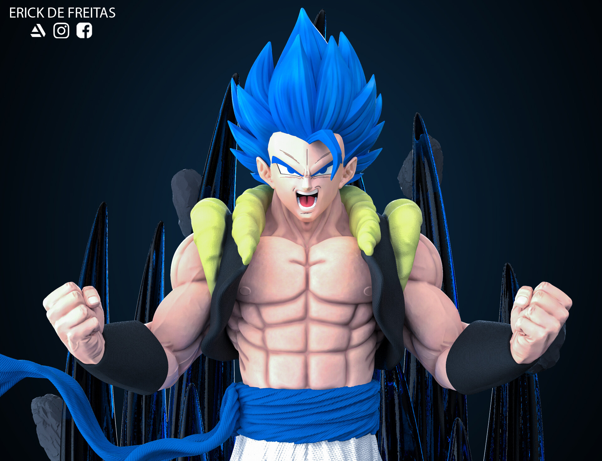 ArtStation - Gogeta Super Saiyan Blue