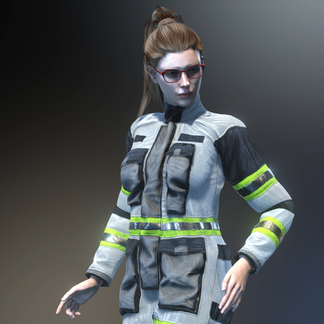 ArtStation - Firefighter Set Video Woman Character Creator