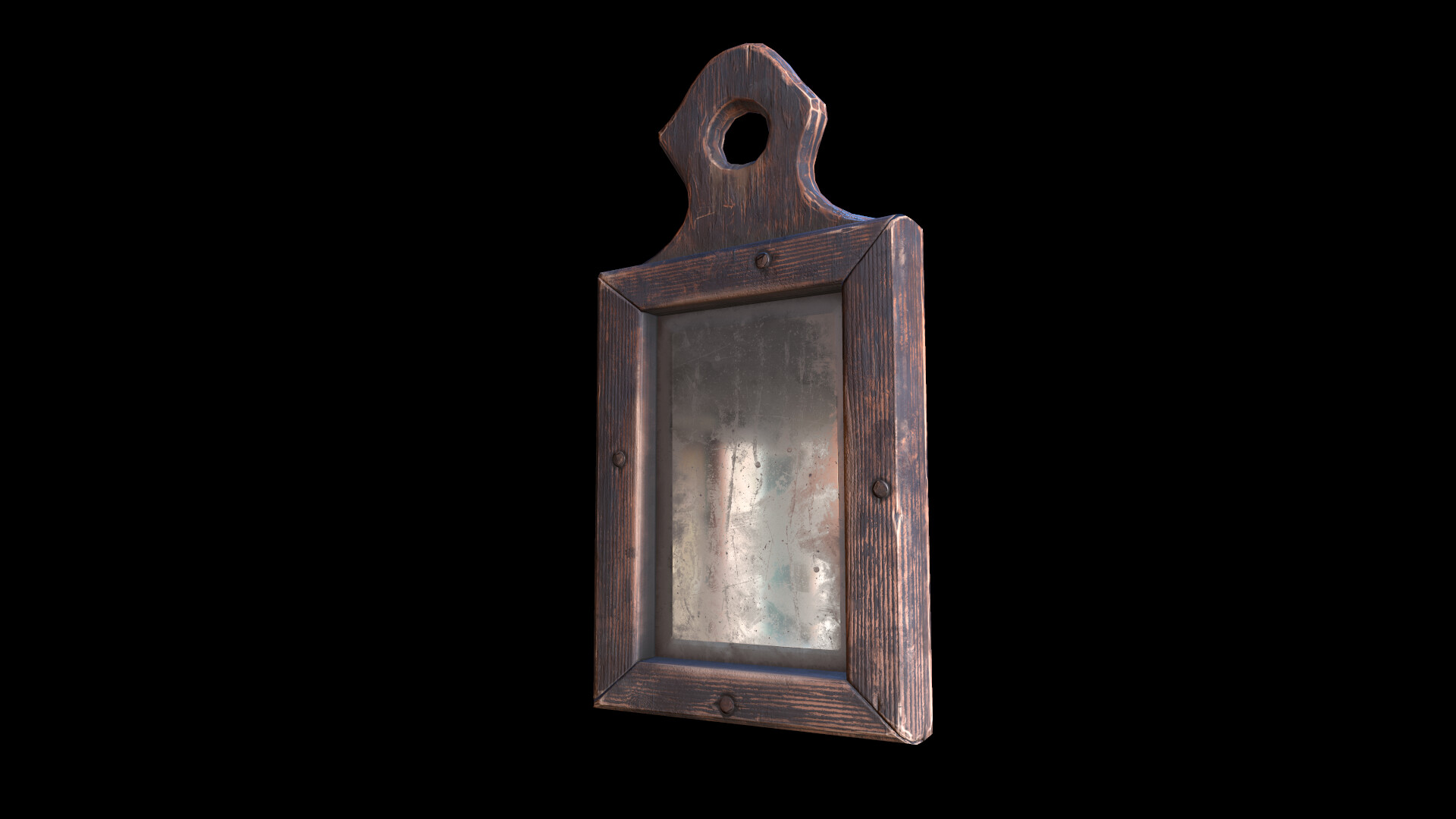 ArtStation - Small medieval wooden mirror