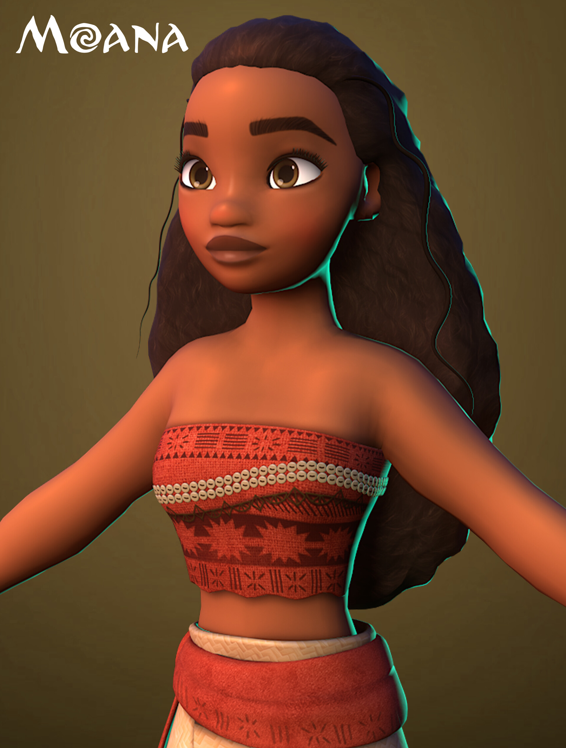 ArtStation - Moana Disney Story Realms Character Model