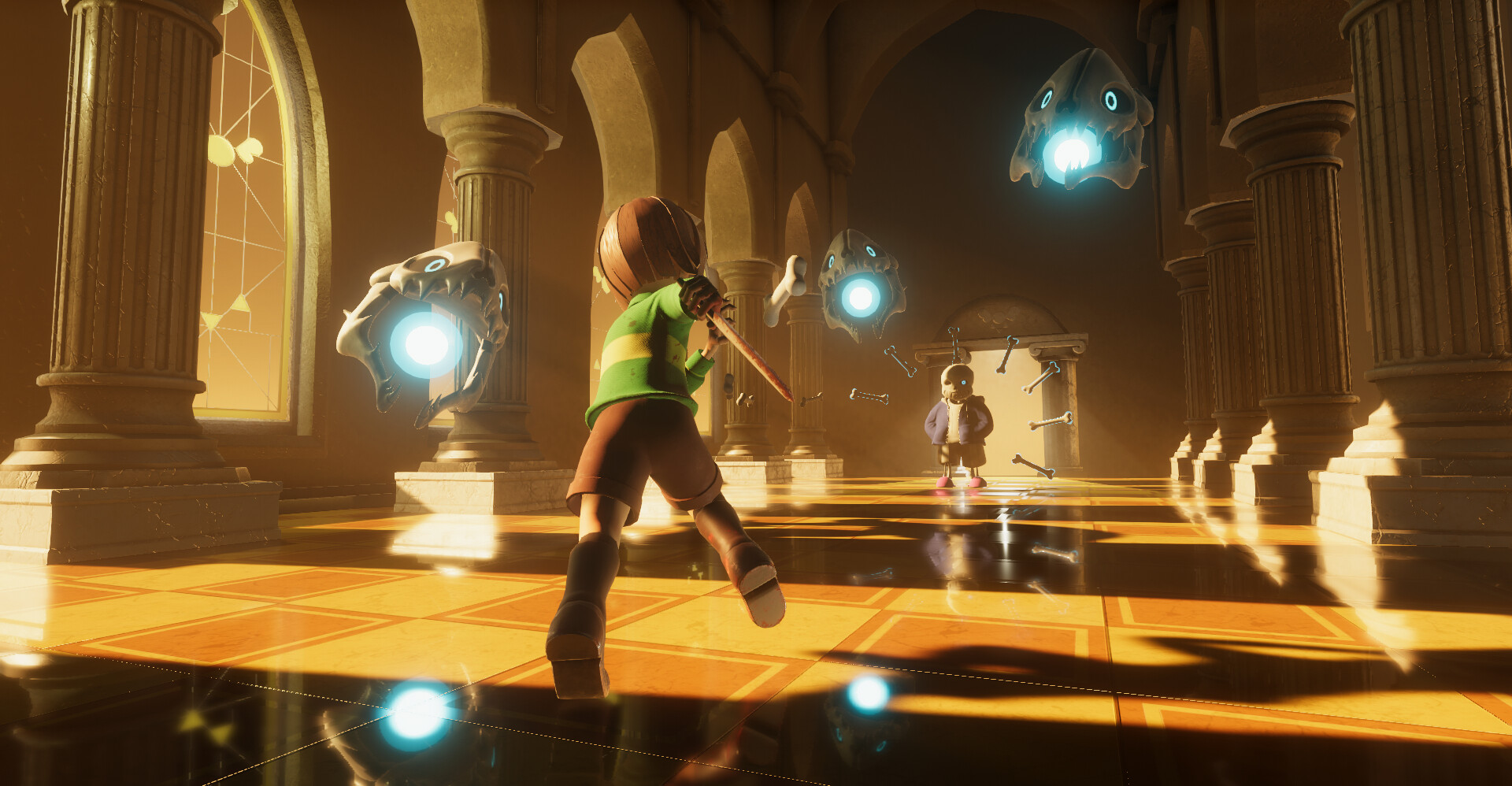 ArtStation - Chara versus Sans - Judgment Hall