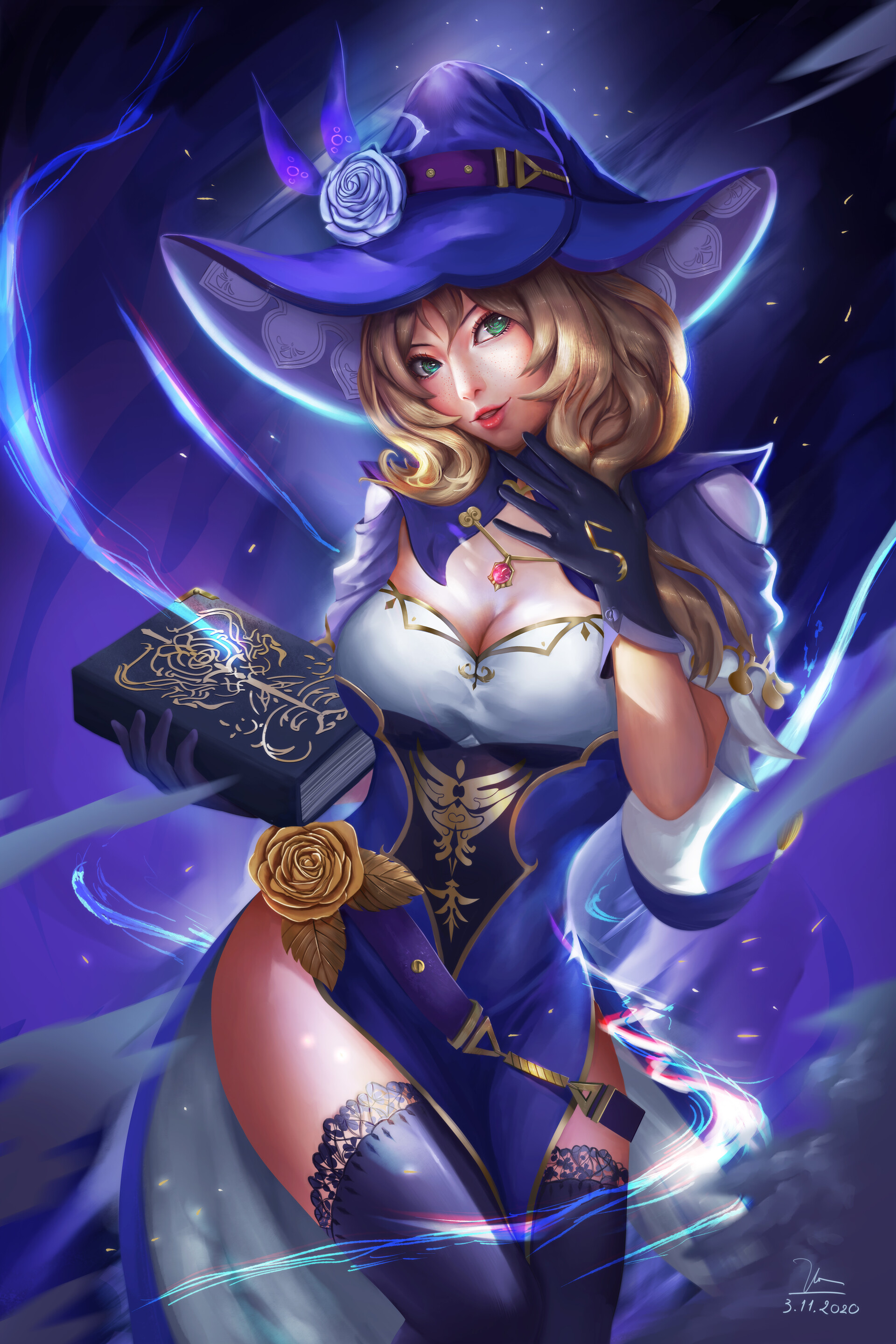 Artstation Lisa Fanart Genshin Impact