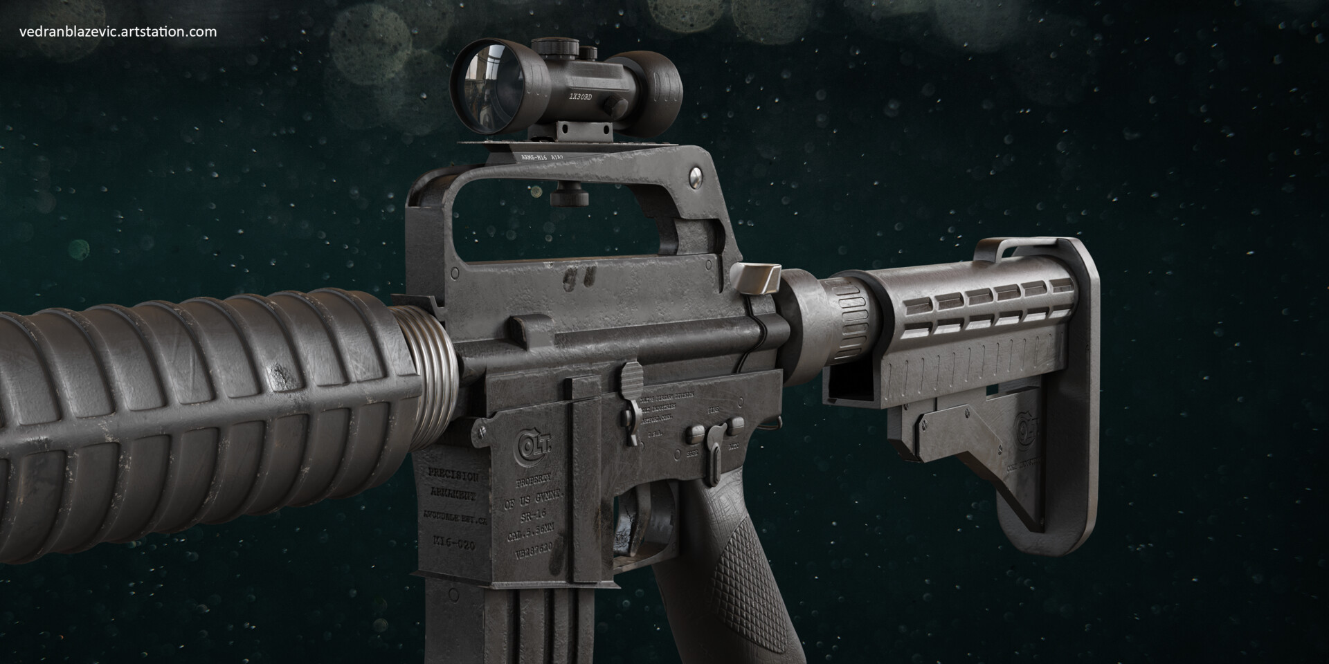 ArtStation - M16- Assault Rifle
