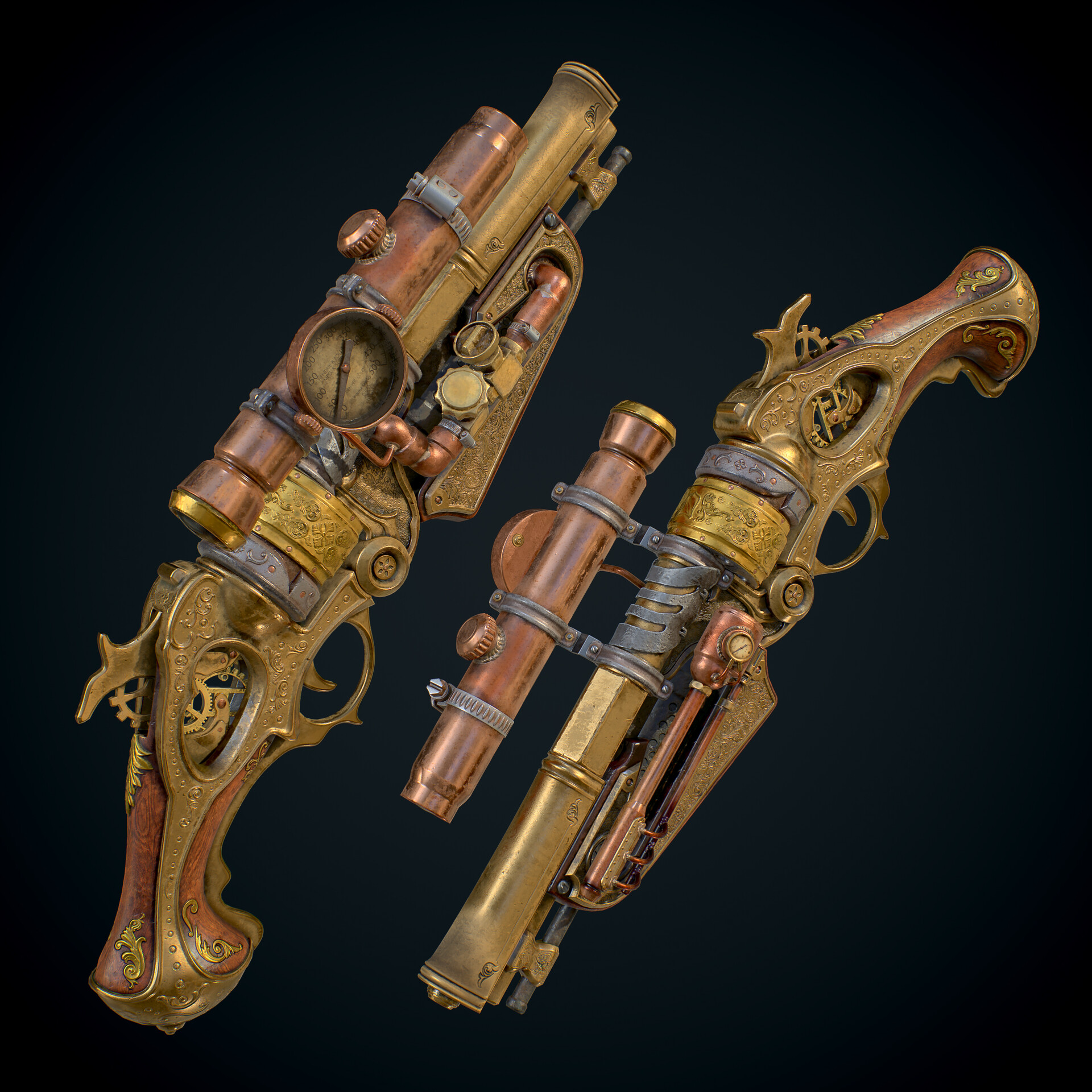 ArtStation - Steampunk Gun