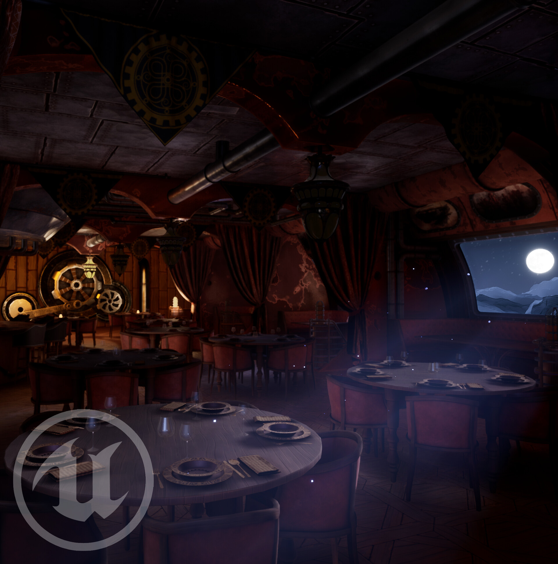 ArtStation - Steampunk Restaurant