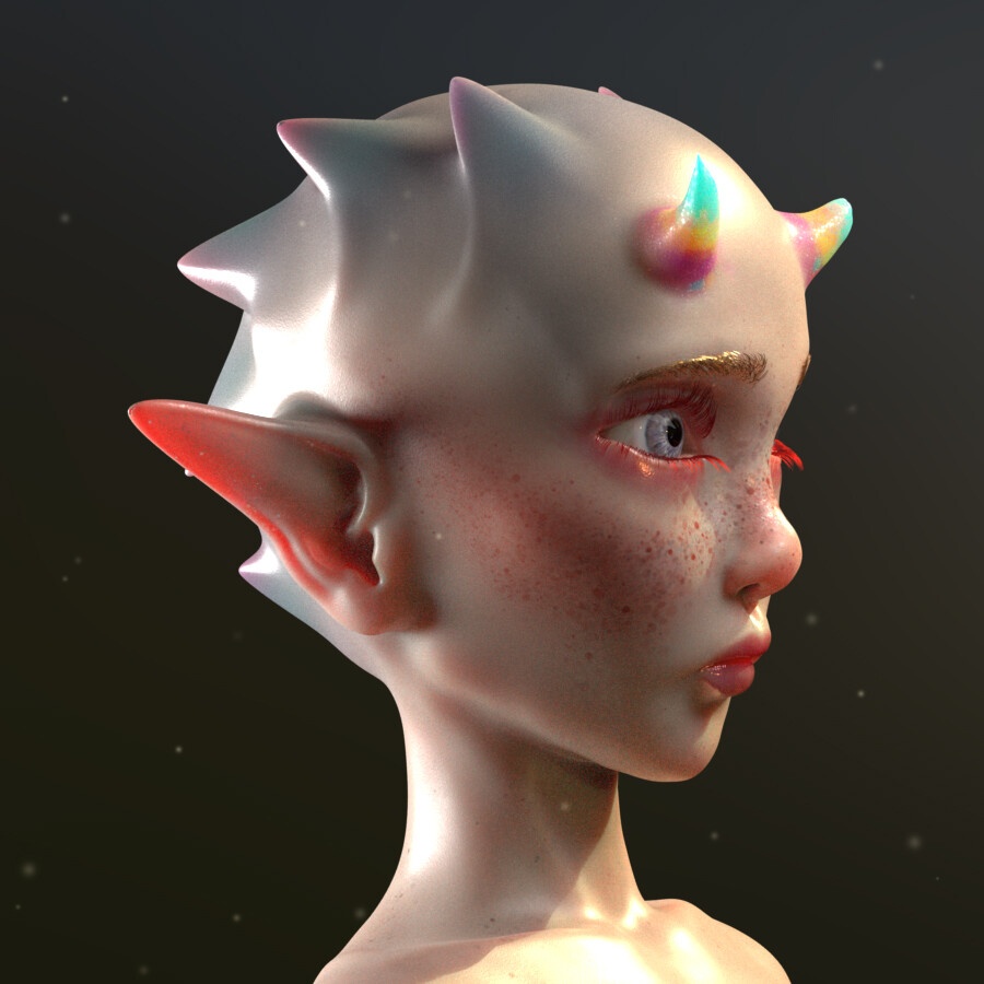 ArtStation - Undefined girl from undefined species