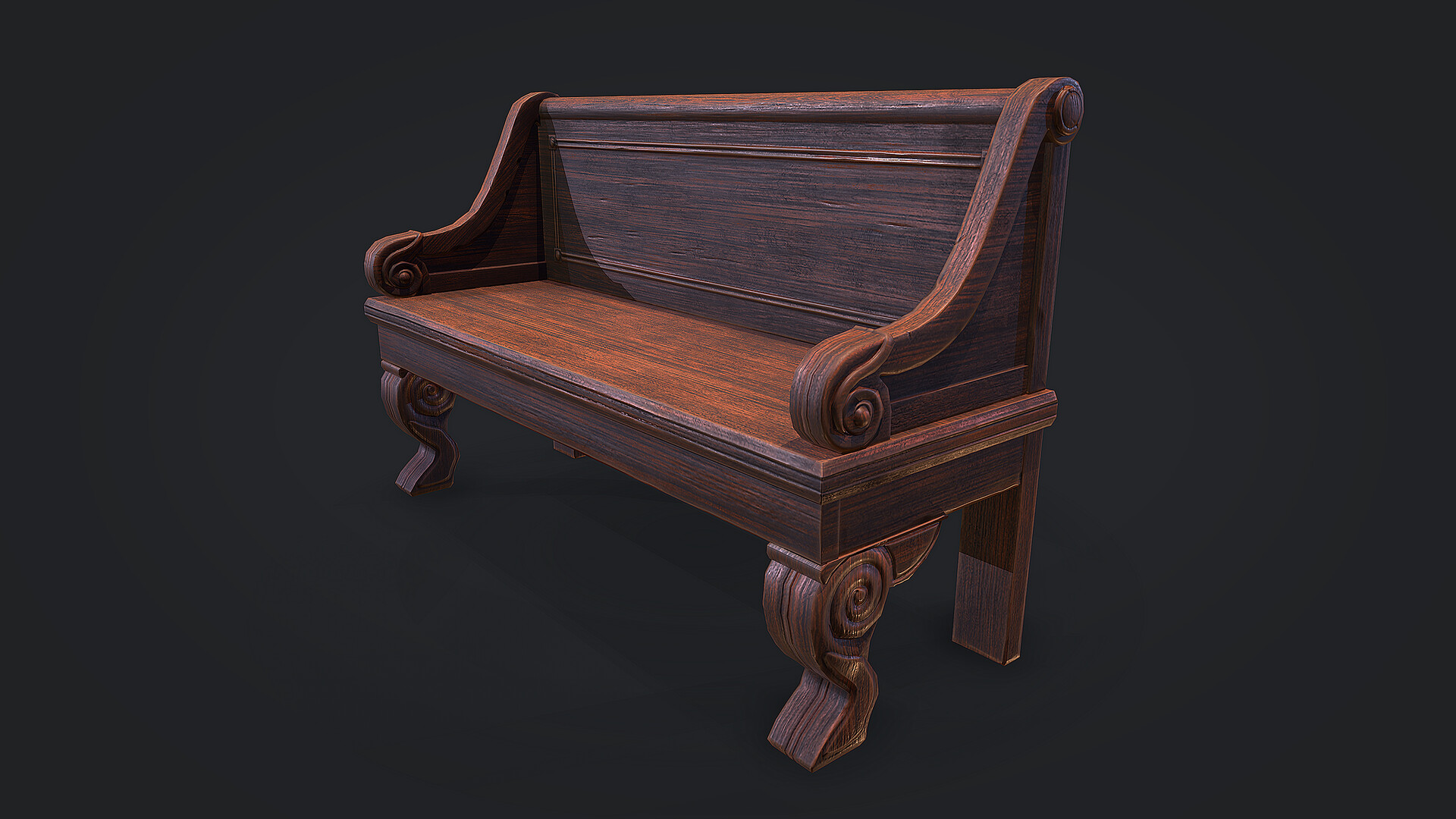 ArtStation - Low-poly bench