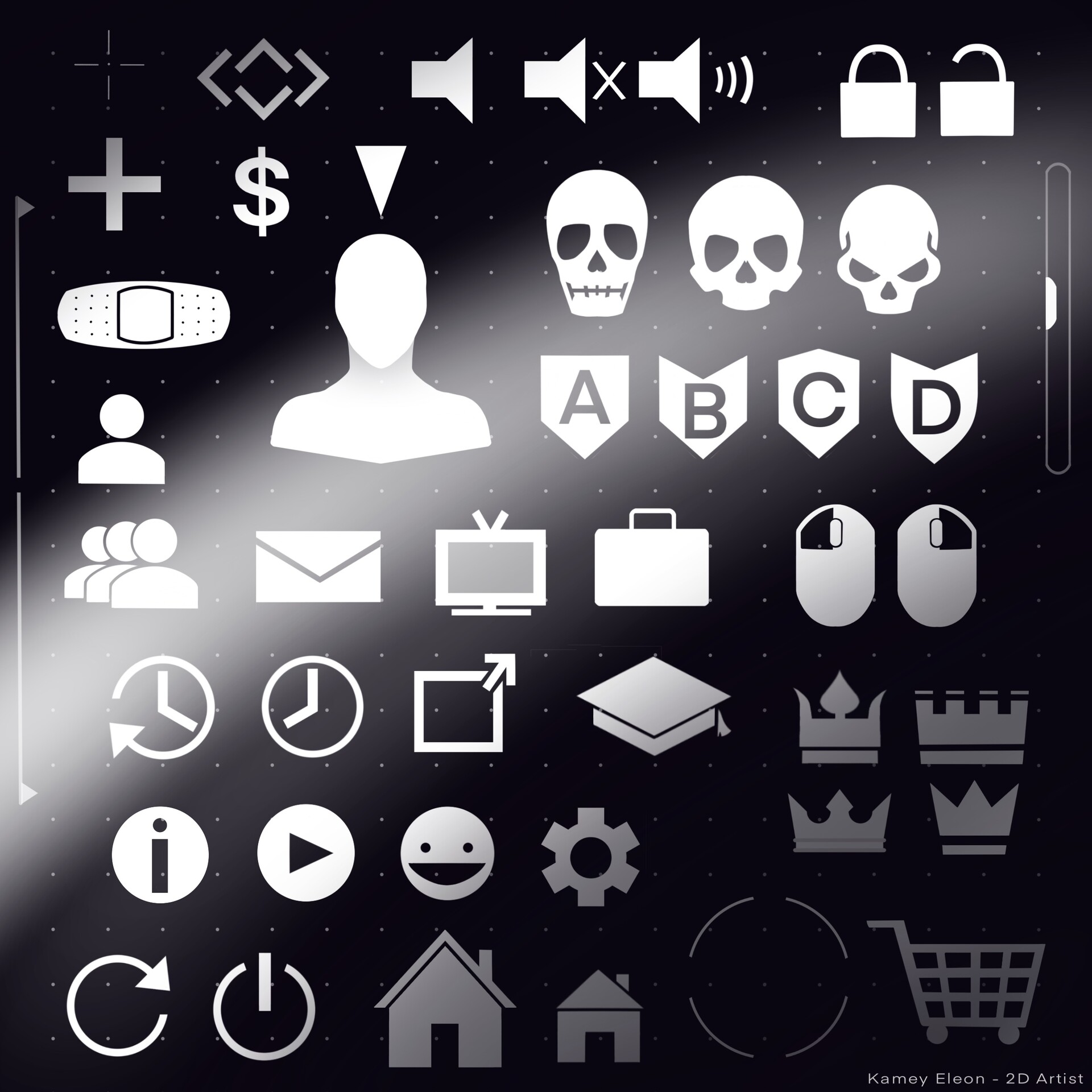 ArtStation - Game Menu Icons UI Art