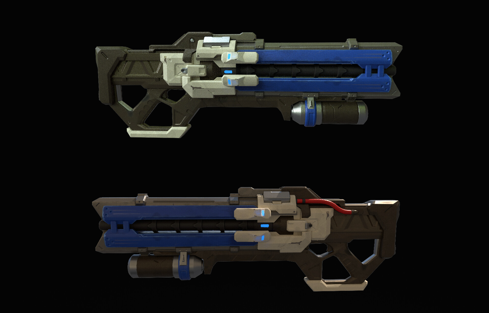 ArtStation - 3D模型次世代练习守望先锋76武器