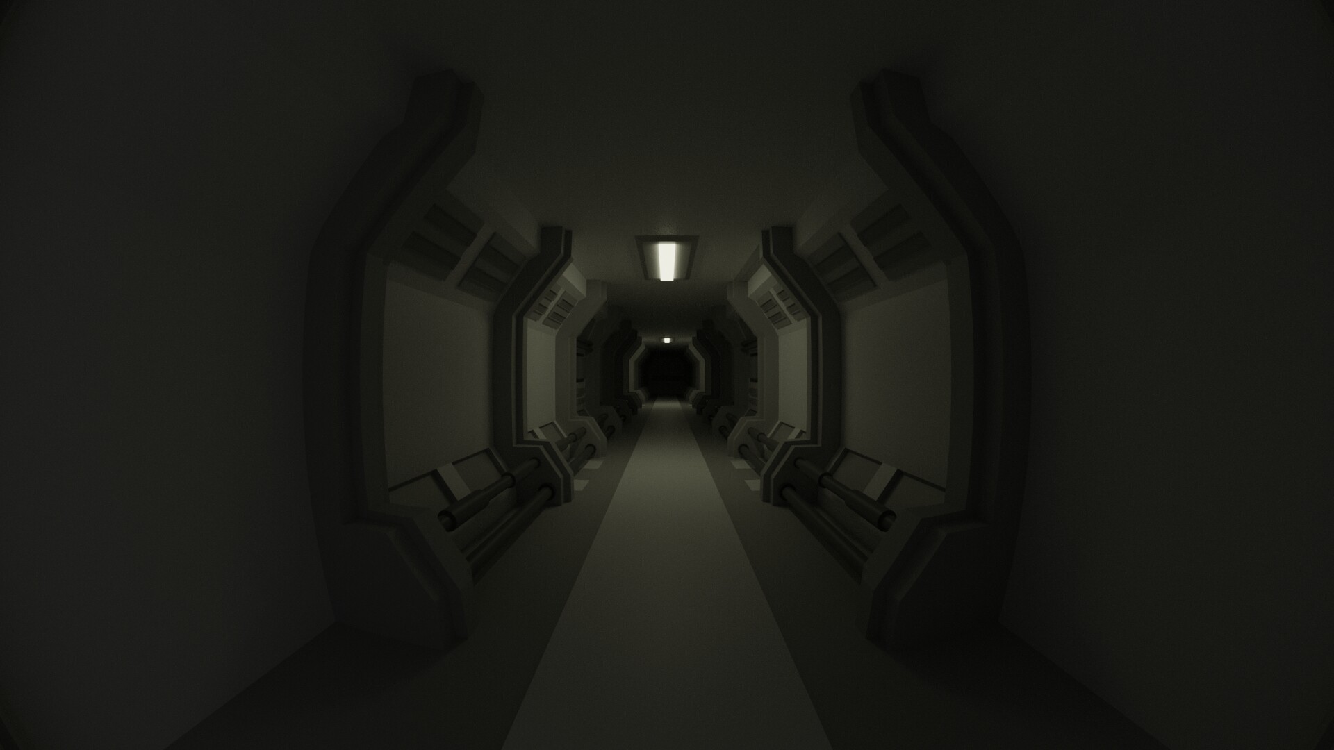 ArtStation - Sci-Fi low poly modular corridor