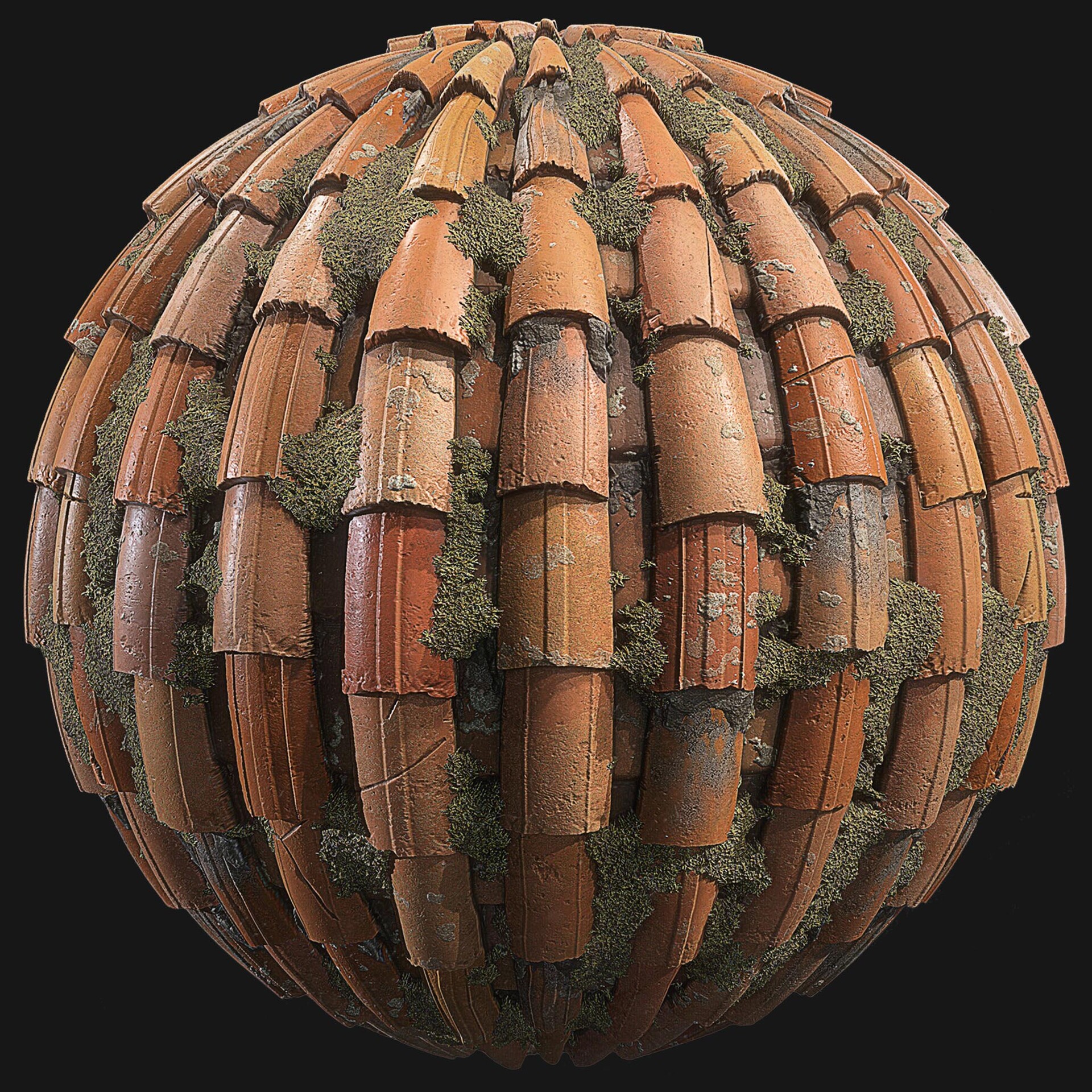 ArtStation - Mossy Roof Material - Substance Designer