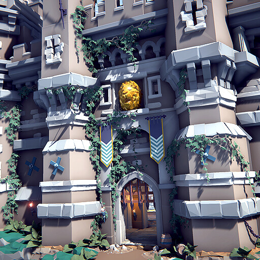 ArtStation - POLYSTYLE - Medieval Castle
