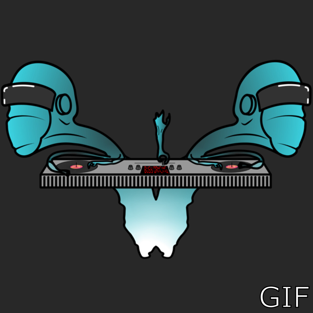 ArtStation - "Into The Lights" Music Game "DJ Ghost Twin" Animation Loop