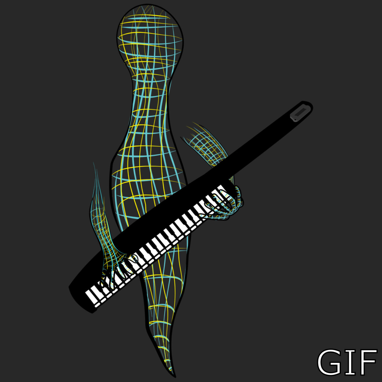 ArtStation - "Into The Lights" Music Game Ghost Keytarist Animation Loop