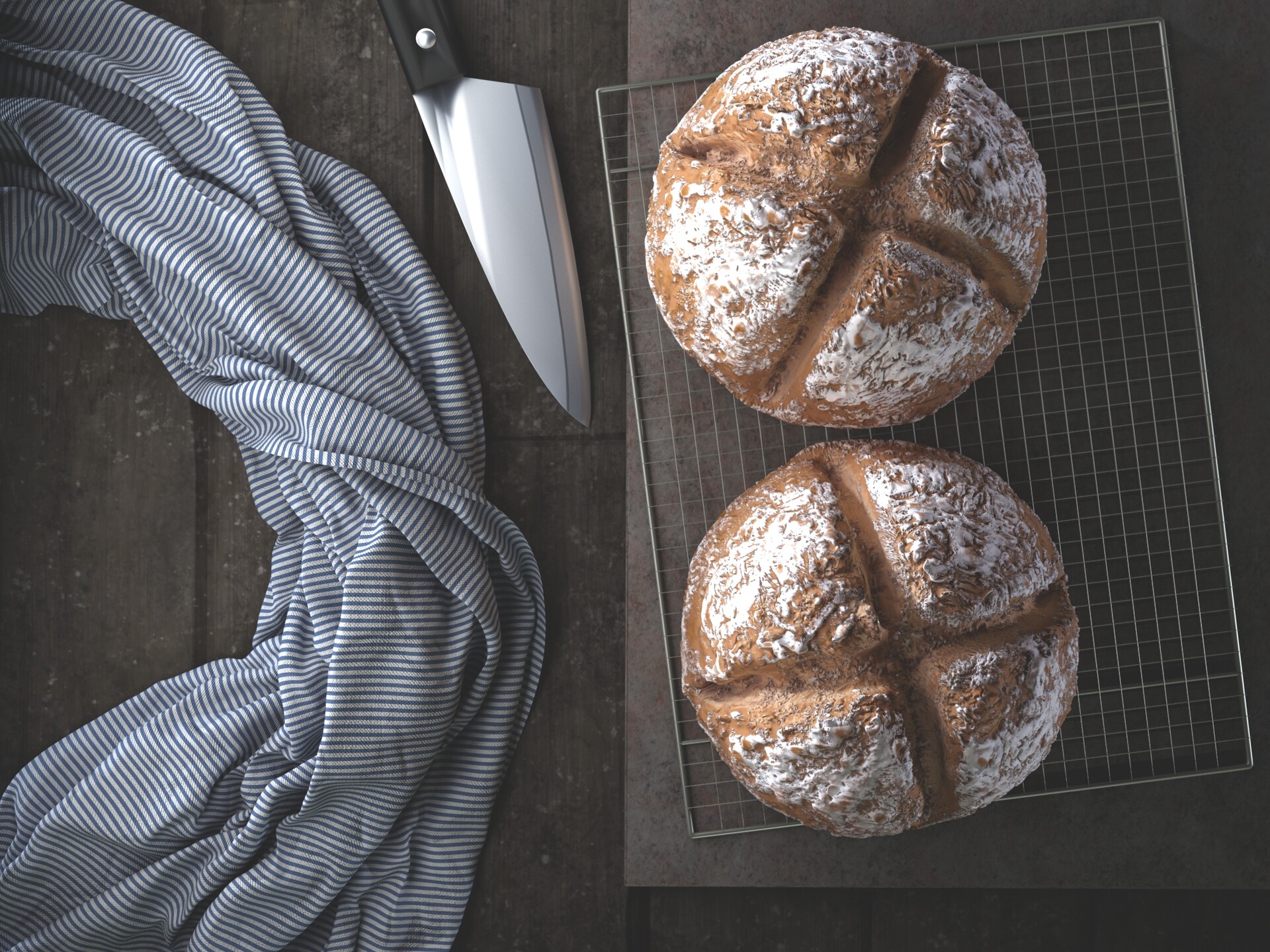 ArtStation - Bread (Food Scene)