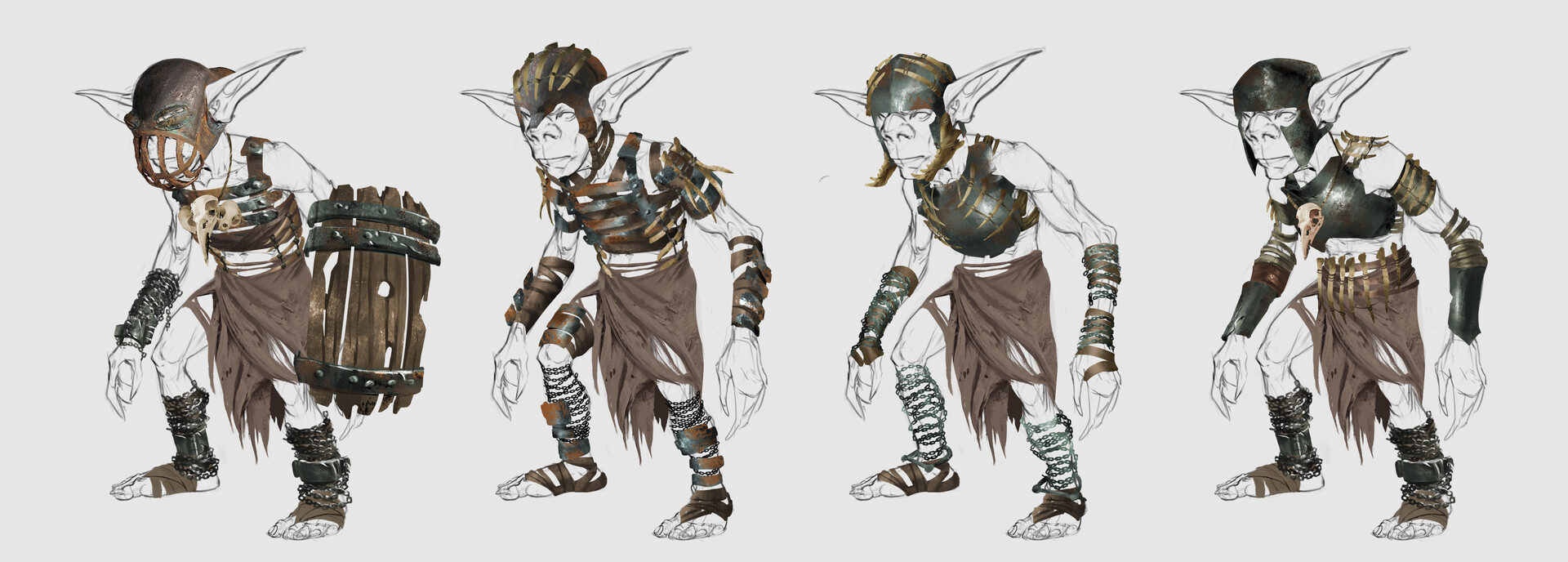 ArtStation - ExiledThunder Productions - Goblin Enemy NPC Concepts