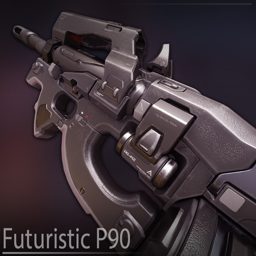 ArtStation - Futuristic P90 (game ready model)