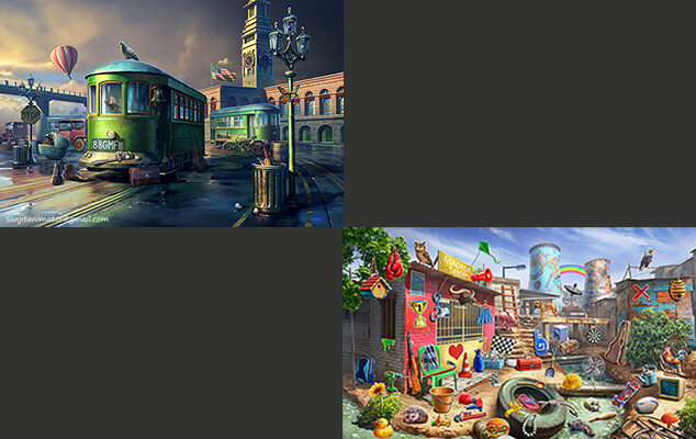 ArtStation - Hidden Objects Paint over