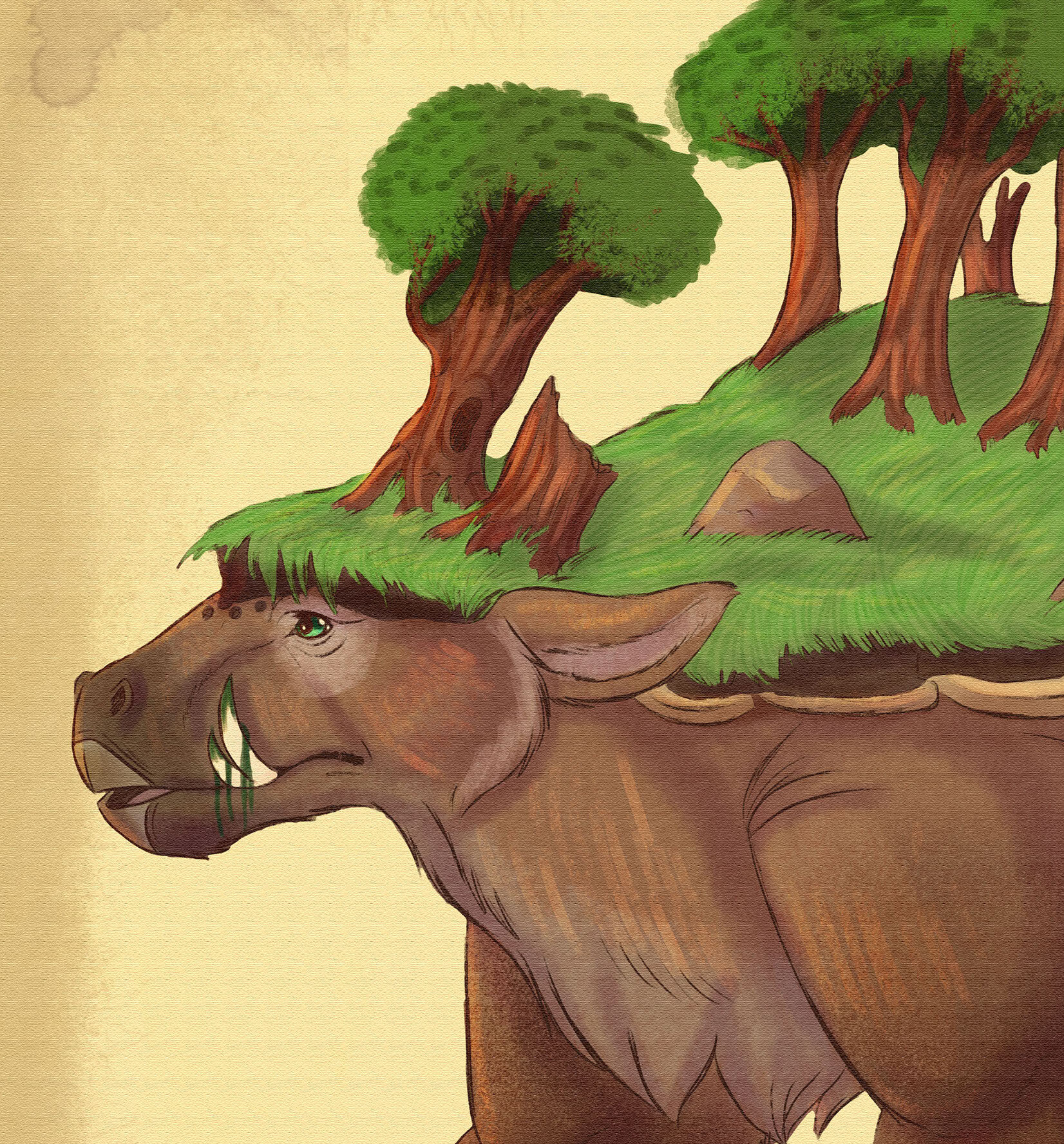 ArtStation - Forest Sloth Dragon