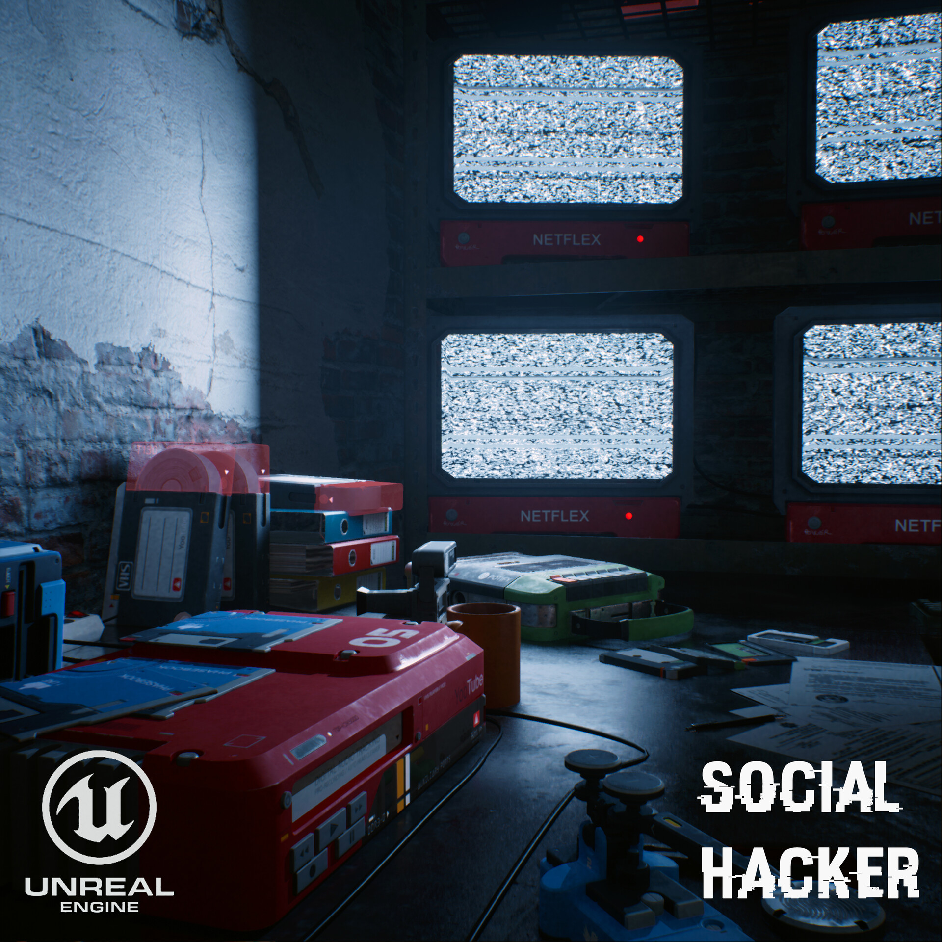 ArtStation - [UE4] Social Hacker Hideout