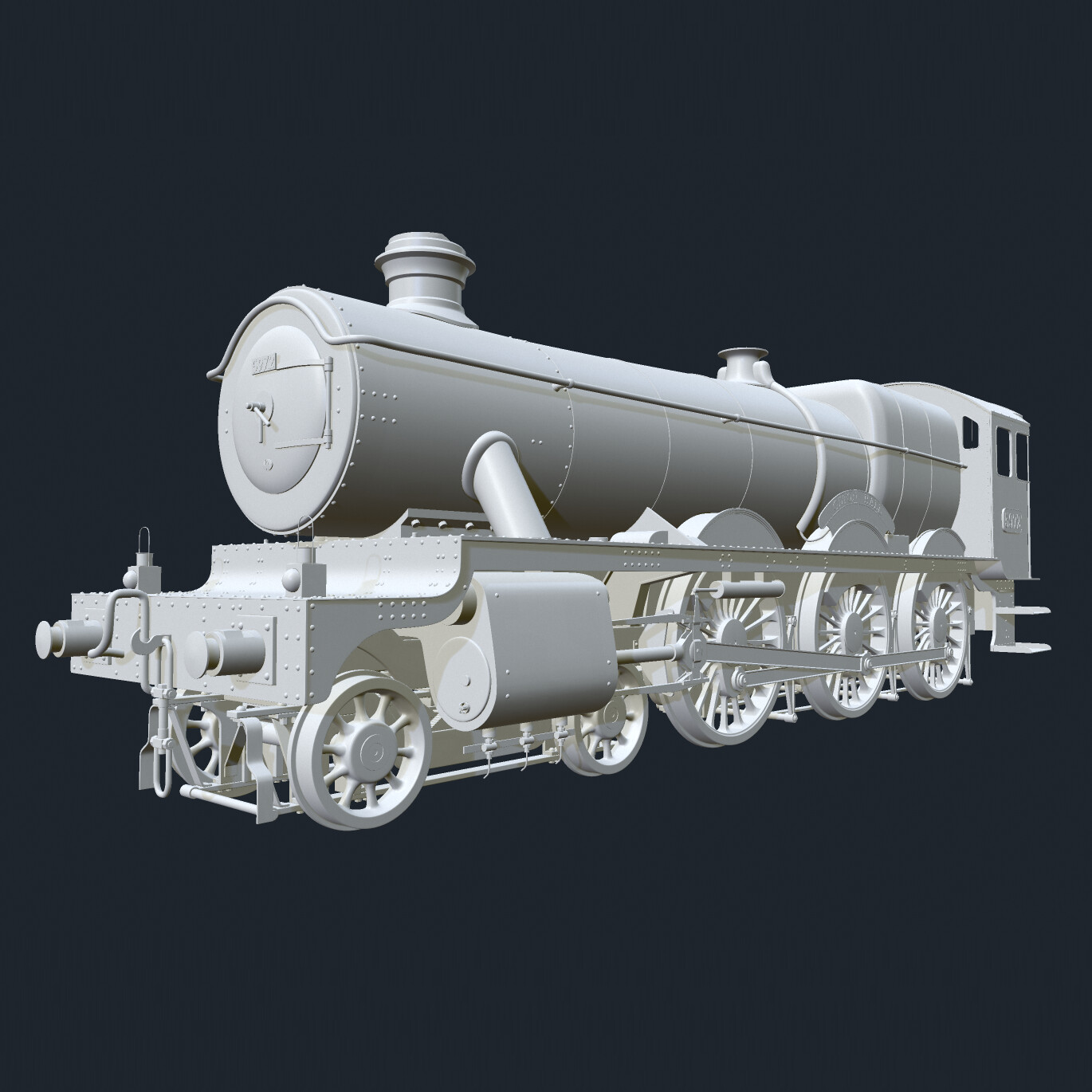 ArtStation - GWR 4900 № 5972 Olton Hall (high-poly)