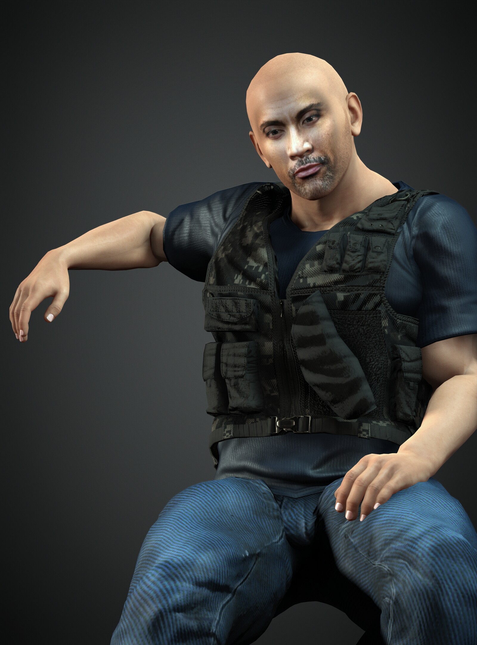 ArtStation - Hobbs (Fast & Furious) 3D model