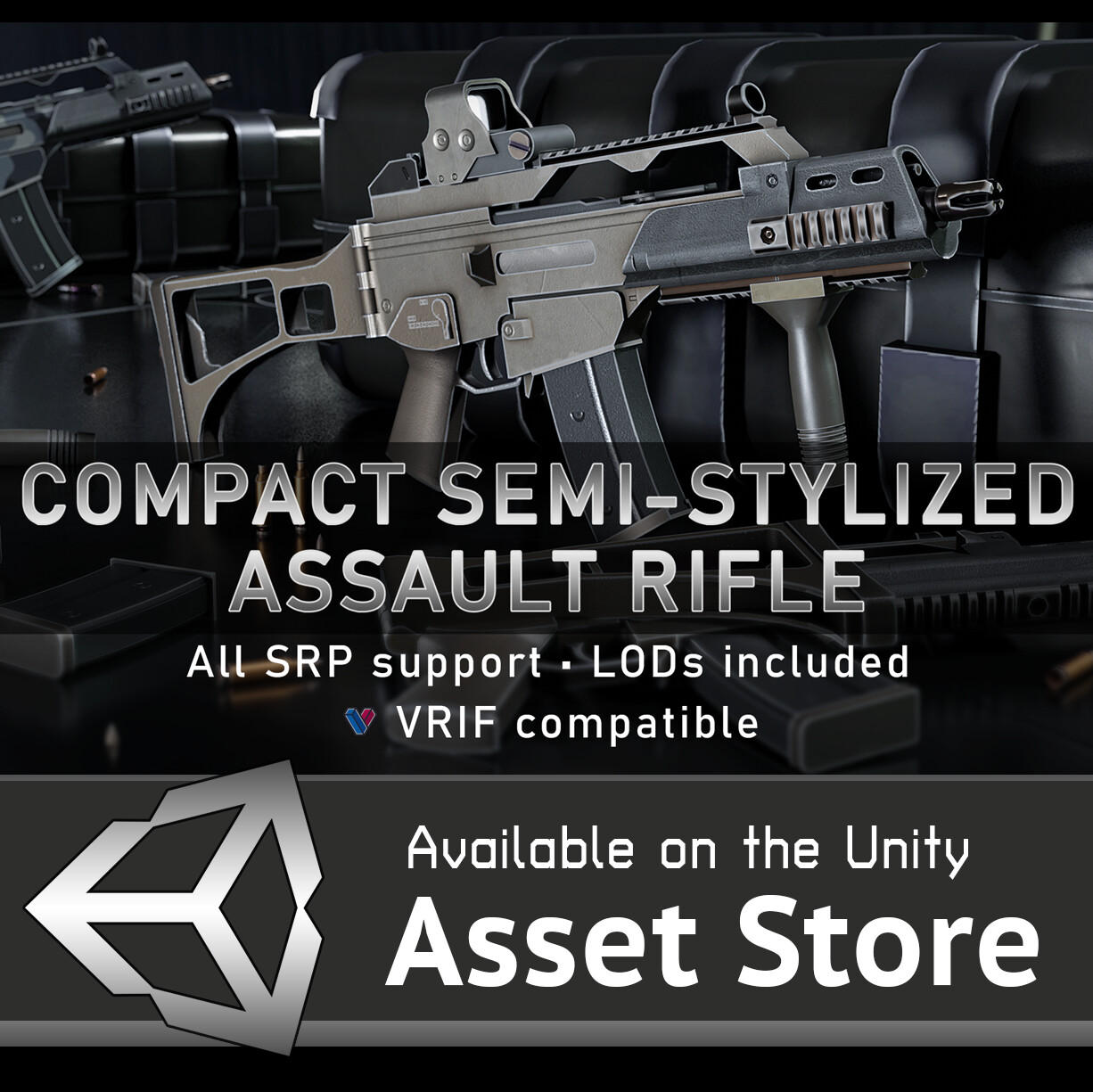 ArtStation - Compact Semi-Stylized Assault Rifle