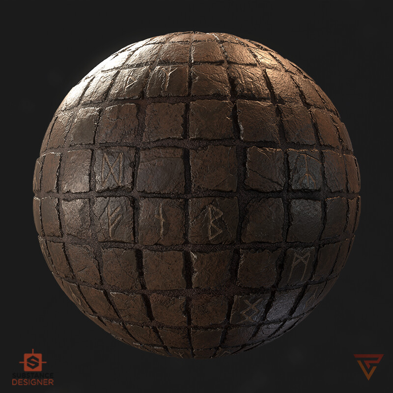 ArtStation - Temple Floor Substance - Viking Runes