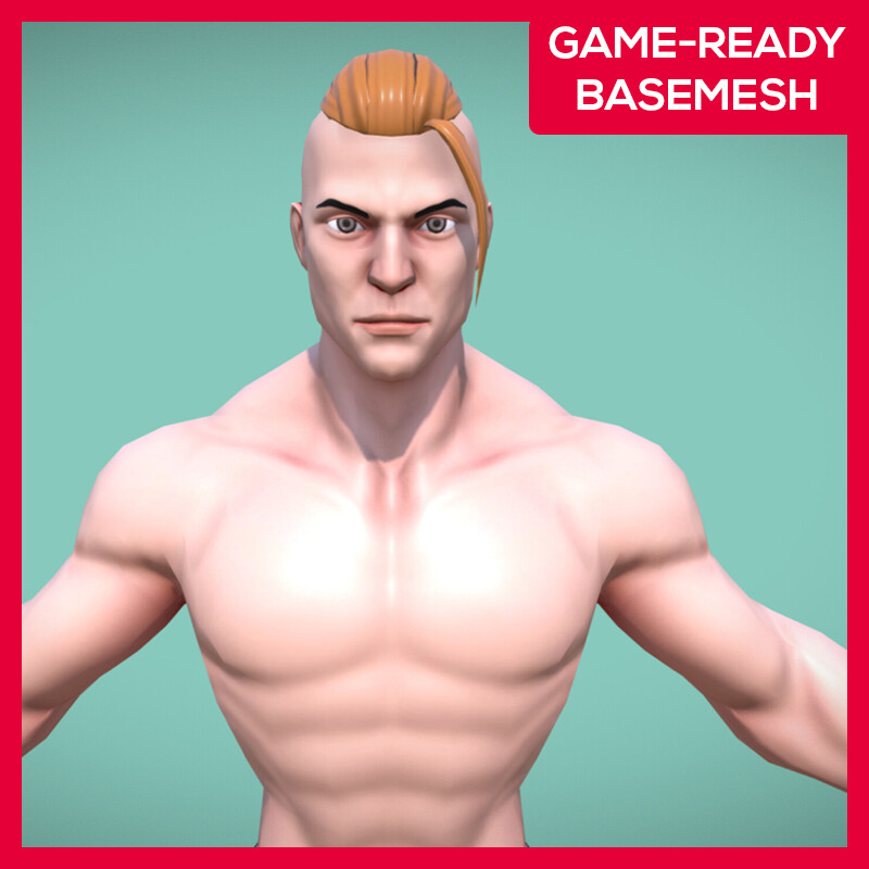 ArtStation - Stylized Male Character - Gym - Rigged