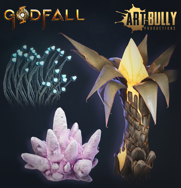 ArtStation - Godfall - Foliage & Rocks - 01