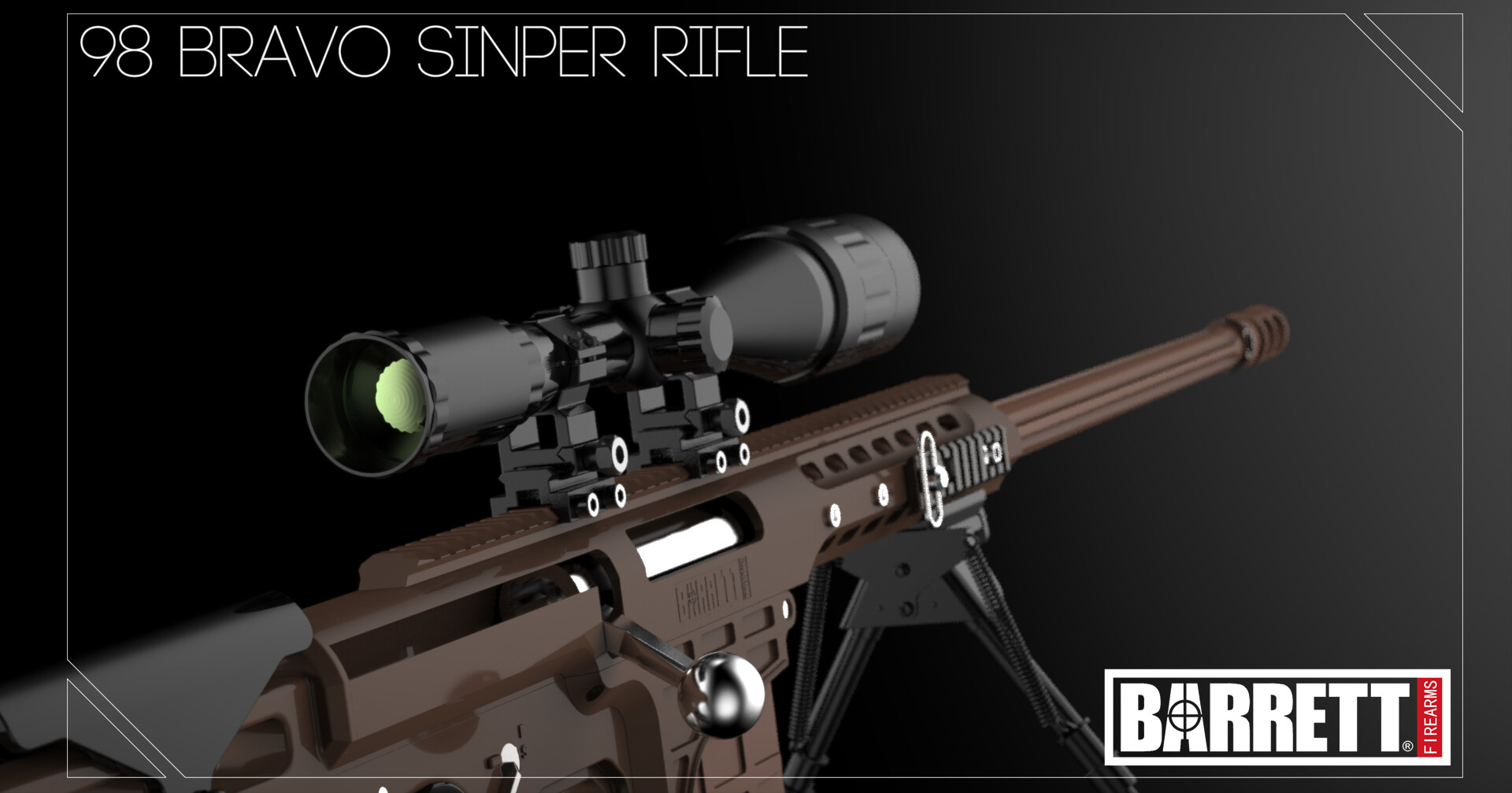ArtStation - Barrett M98Bravo Sniper Rifle