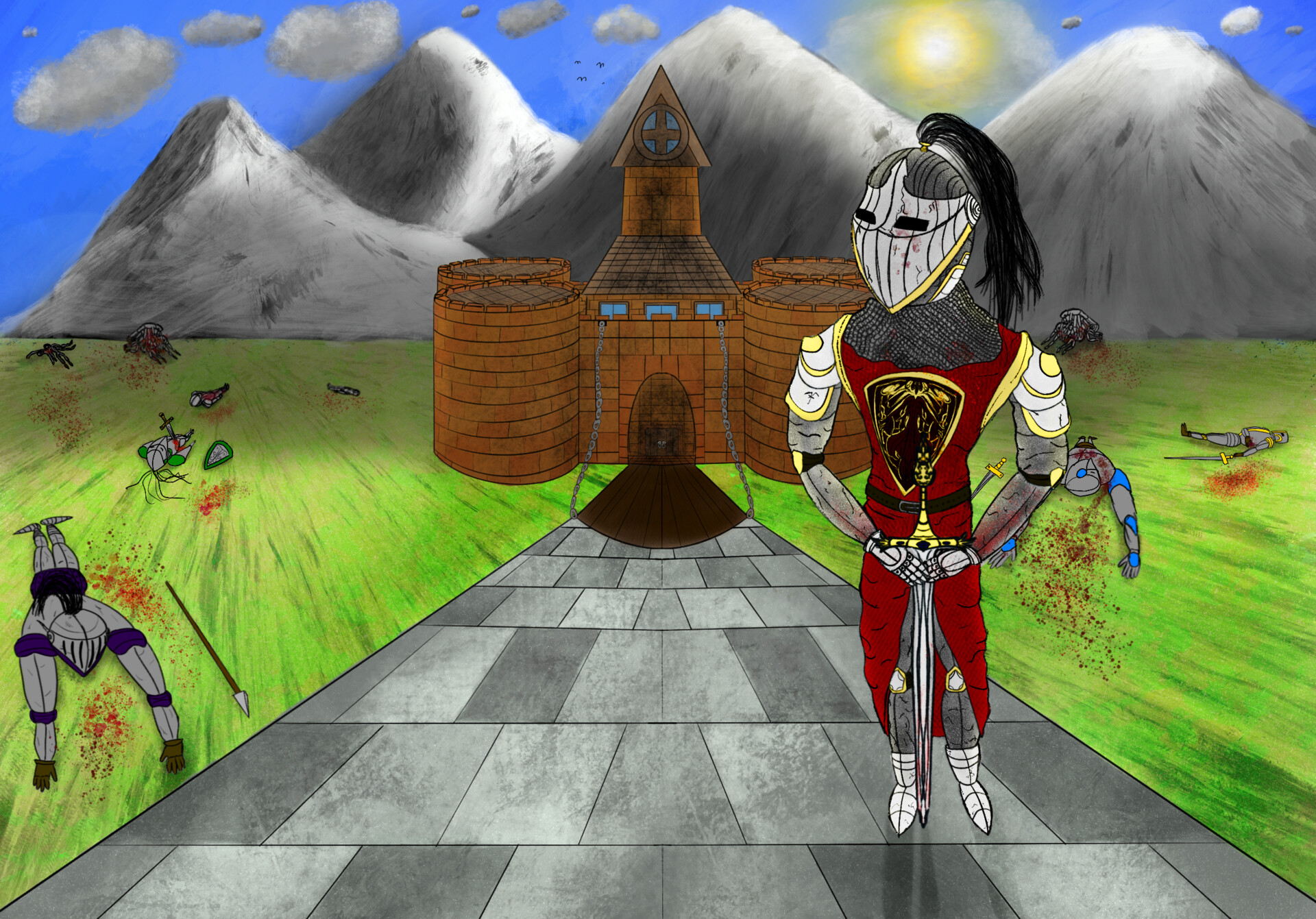 ArtStation - Knight Battle Scene