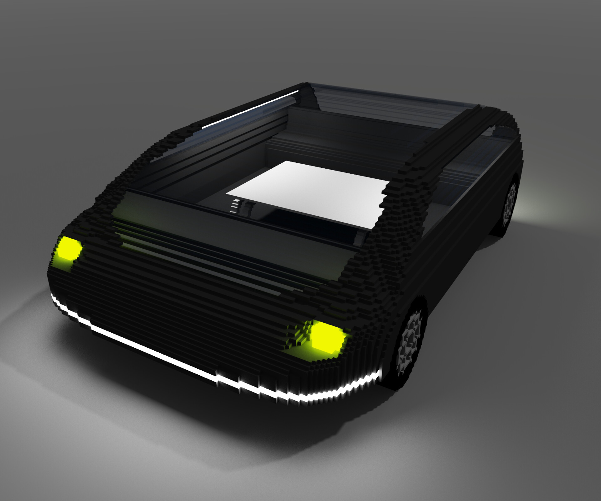 ArtStation - Voxel art futuristic car