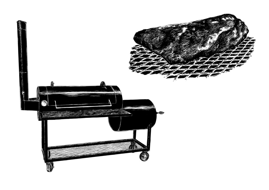 ArtStation - Grill party lineart - commission artwork