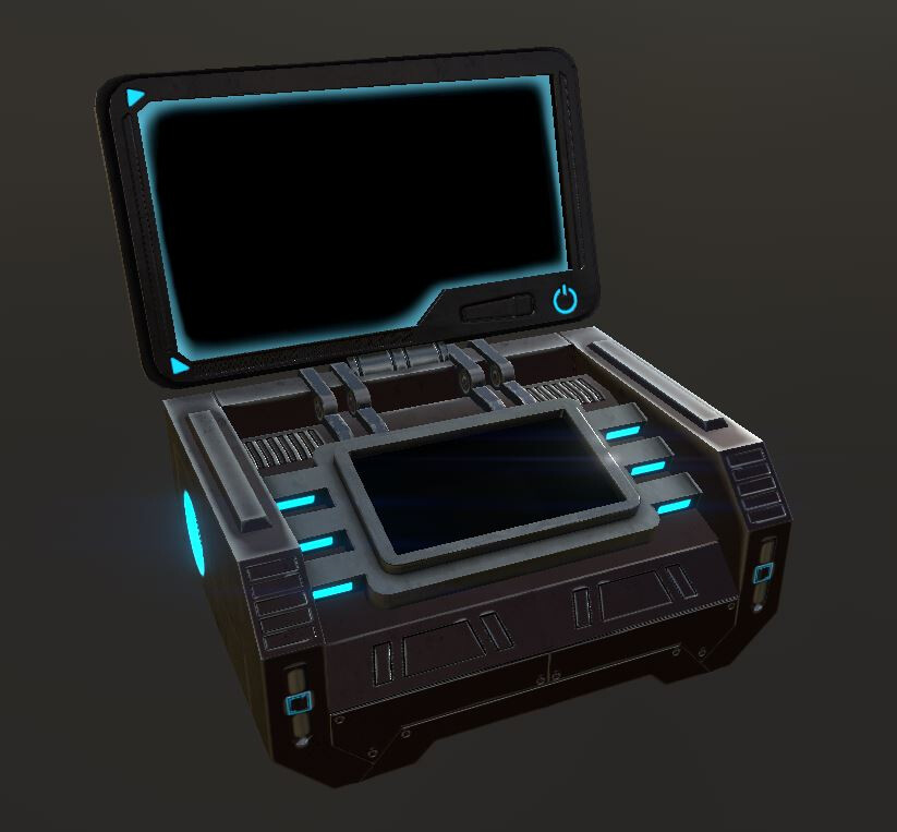 ArtStation - box type sci-fi monitor