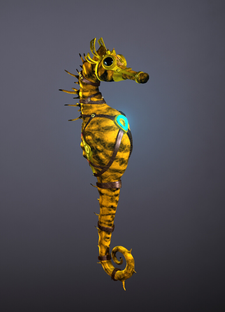 ArtStation - Cartoon seahorse character