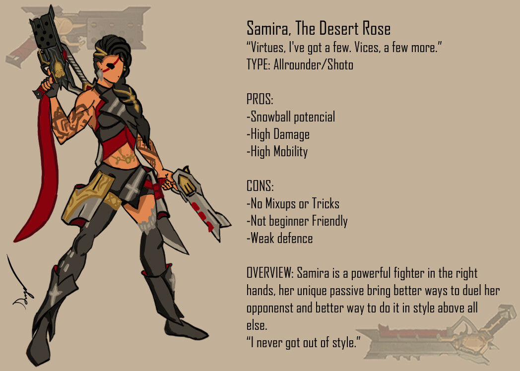 ArtStation - "Samira, The Desert Rose" Project L Fan Design