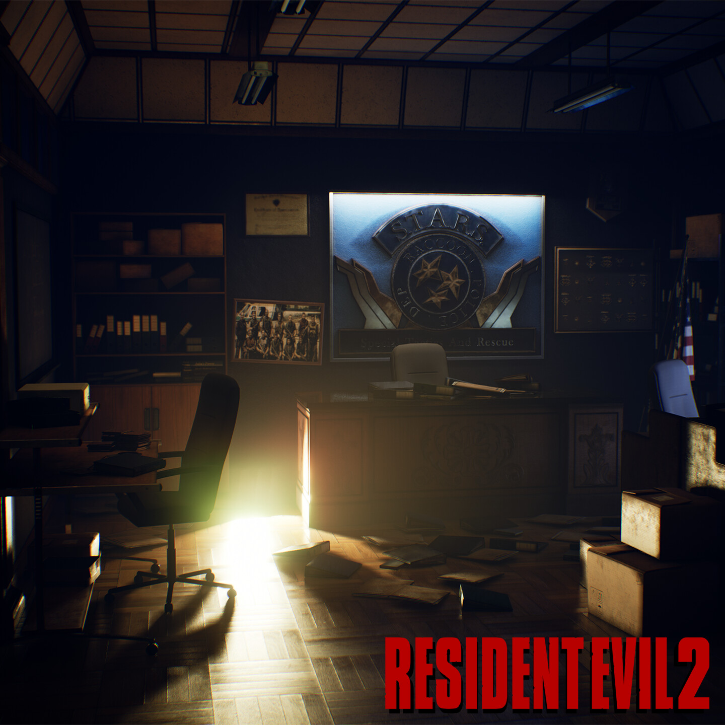 ArtStation - Resident Evil 2: S.T.A.R.S. Office Remake (Lighting Update)