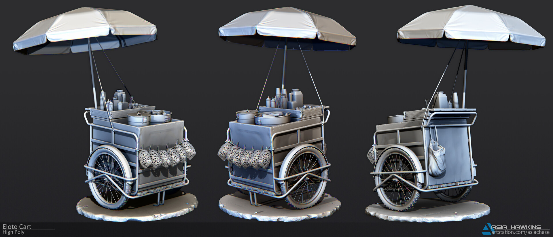 ArtStation - Elote Cart - High Poly