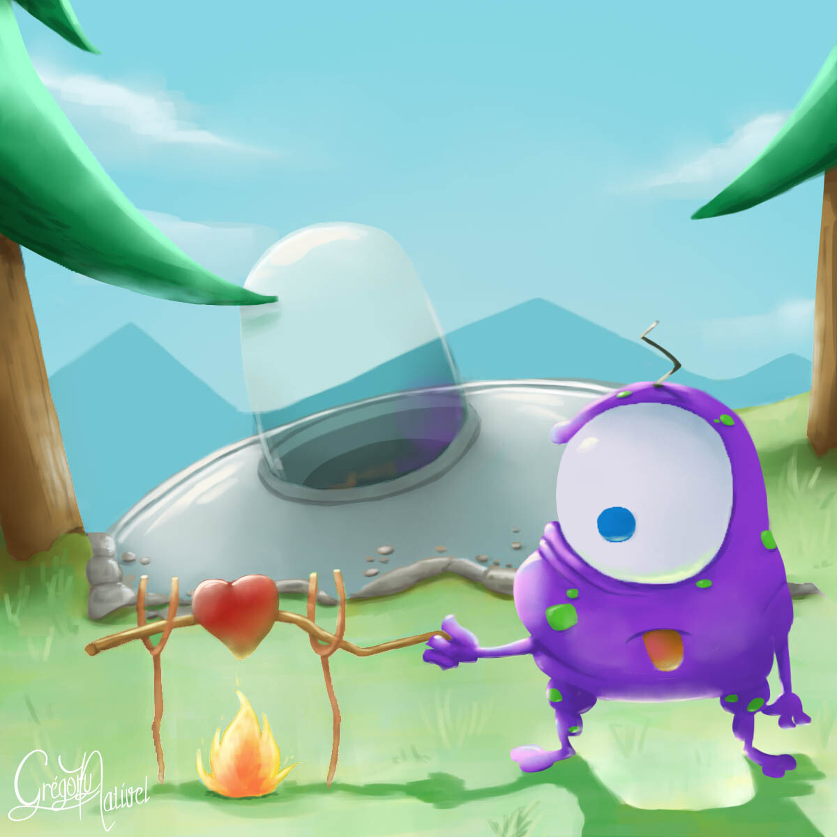 ArtStation - Alien barbecue