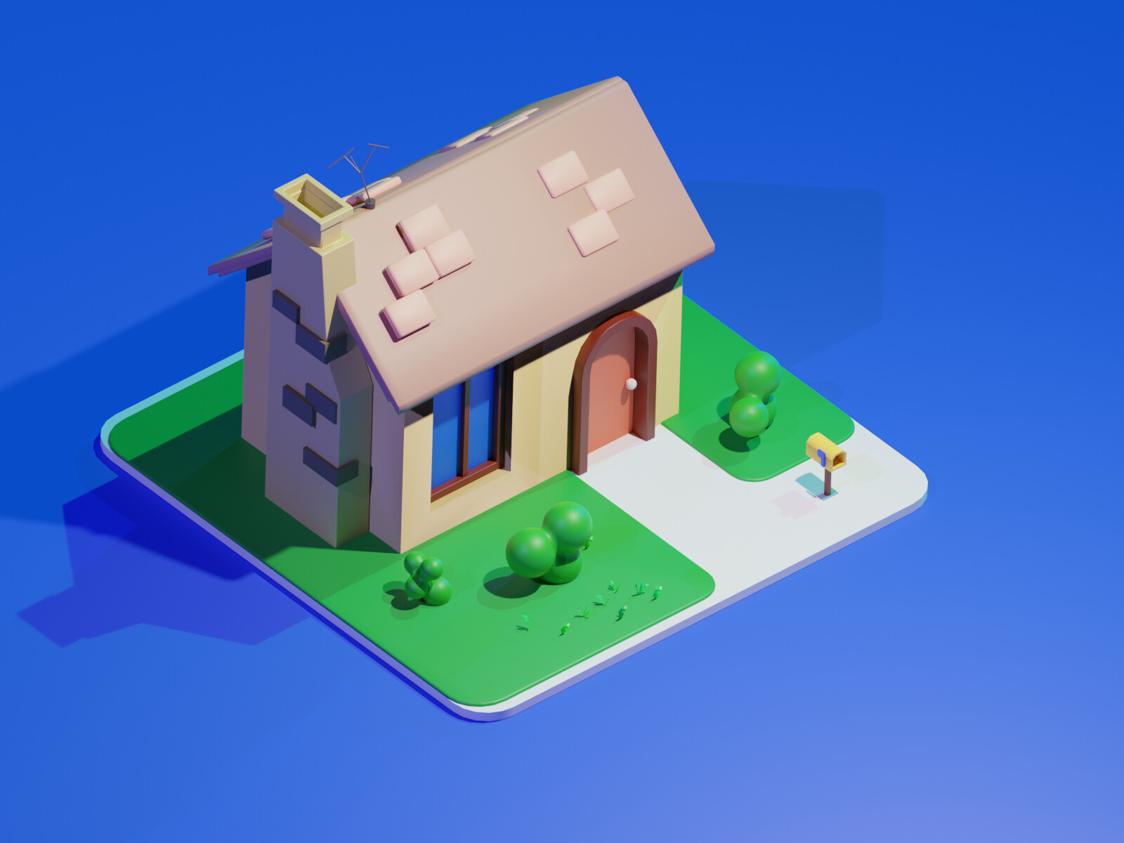 ArtStation - 3D LOW POLy HoUSE