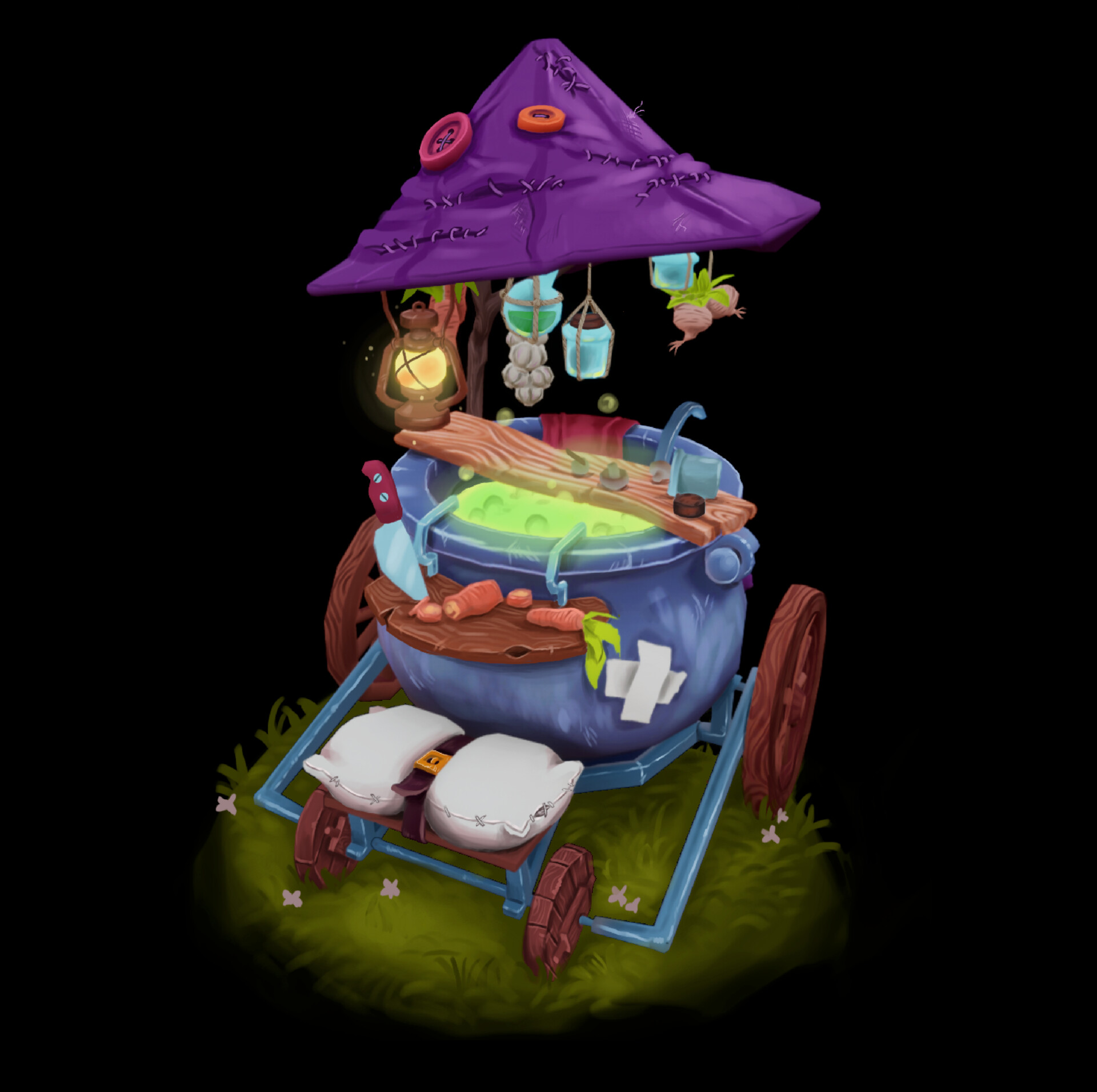 ArtStation - The Traveling Cauldron - 2D Concept