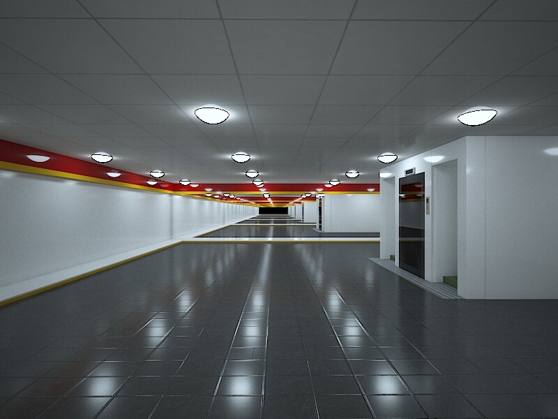 ArtStation - Empty shopping centre hall