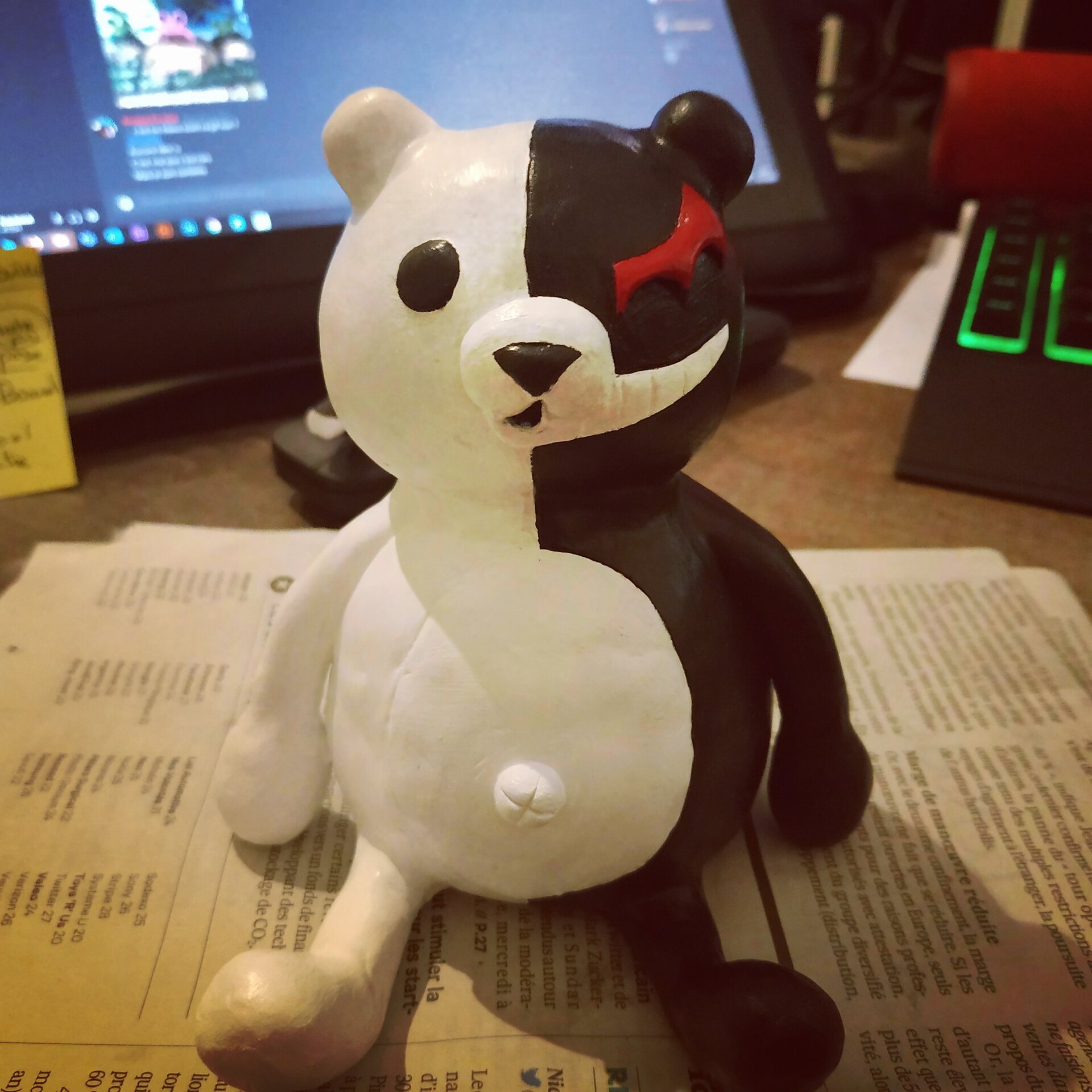 ArtStation - Monokuma Clay Sculpture