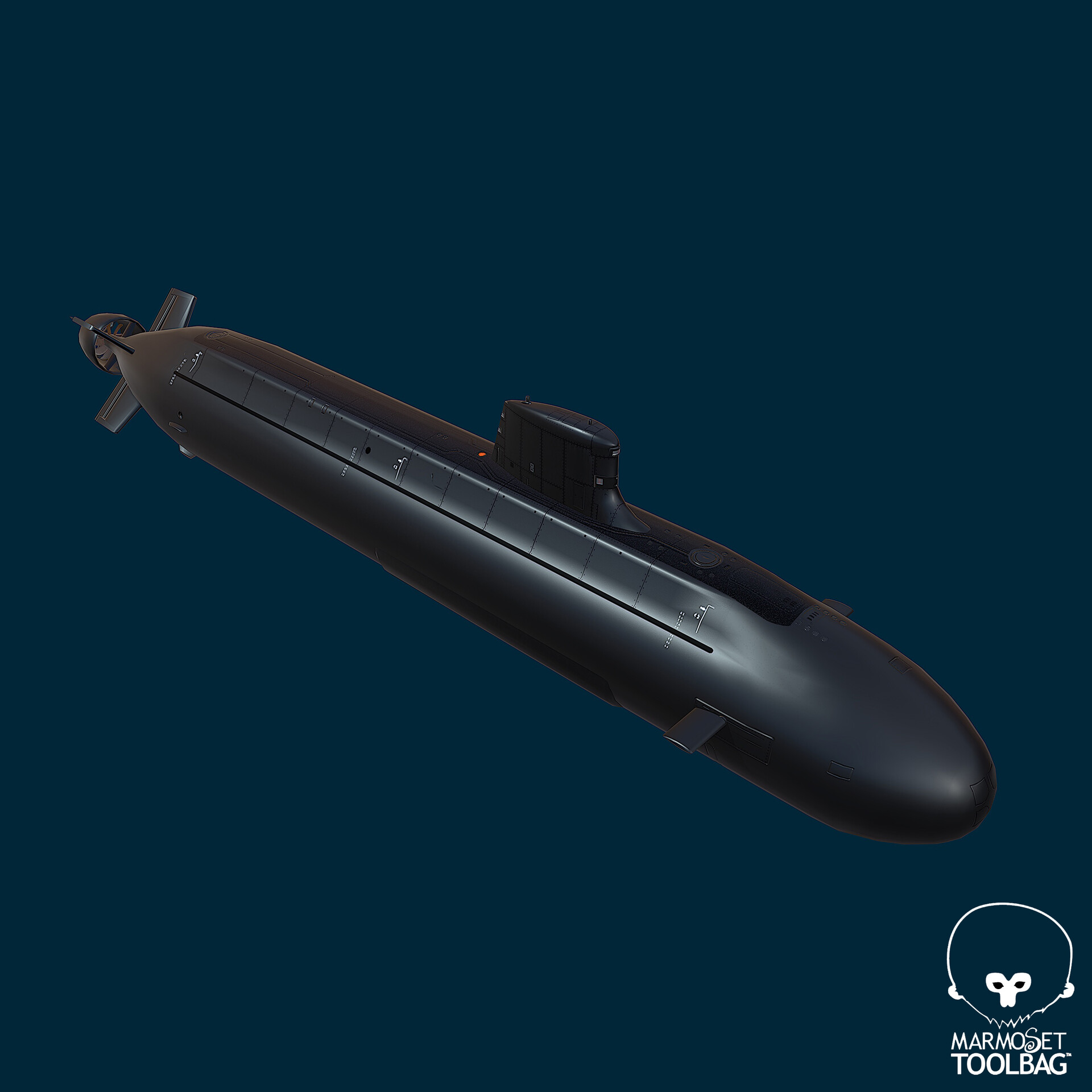 Mich73B-art - Suffren Class SSN Submarine