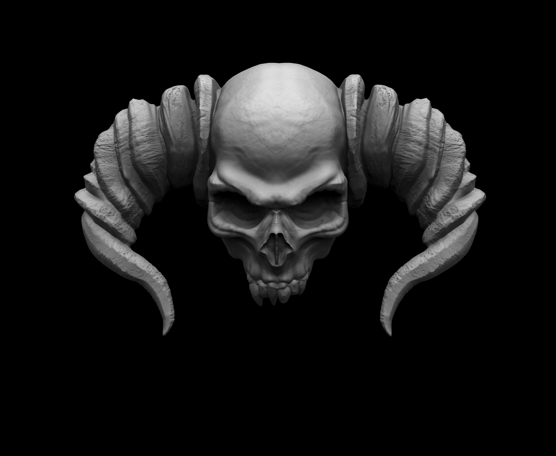 ArtStation - Horned Skull